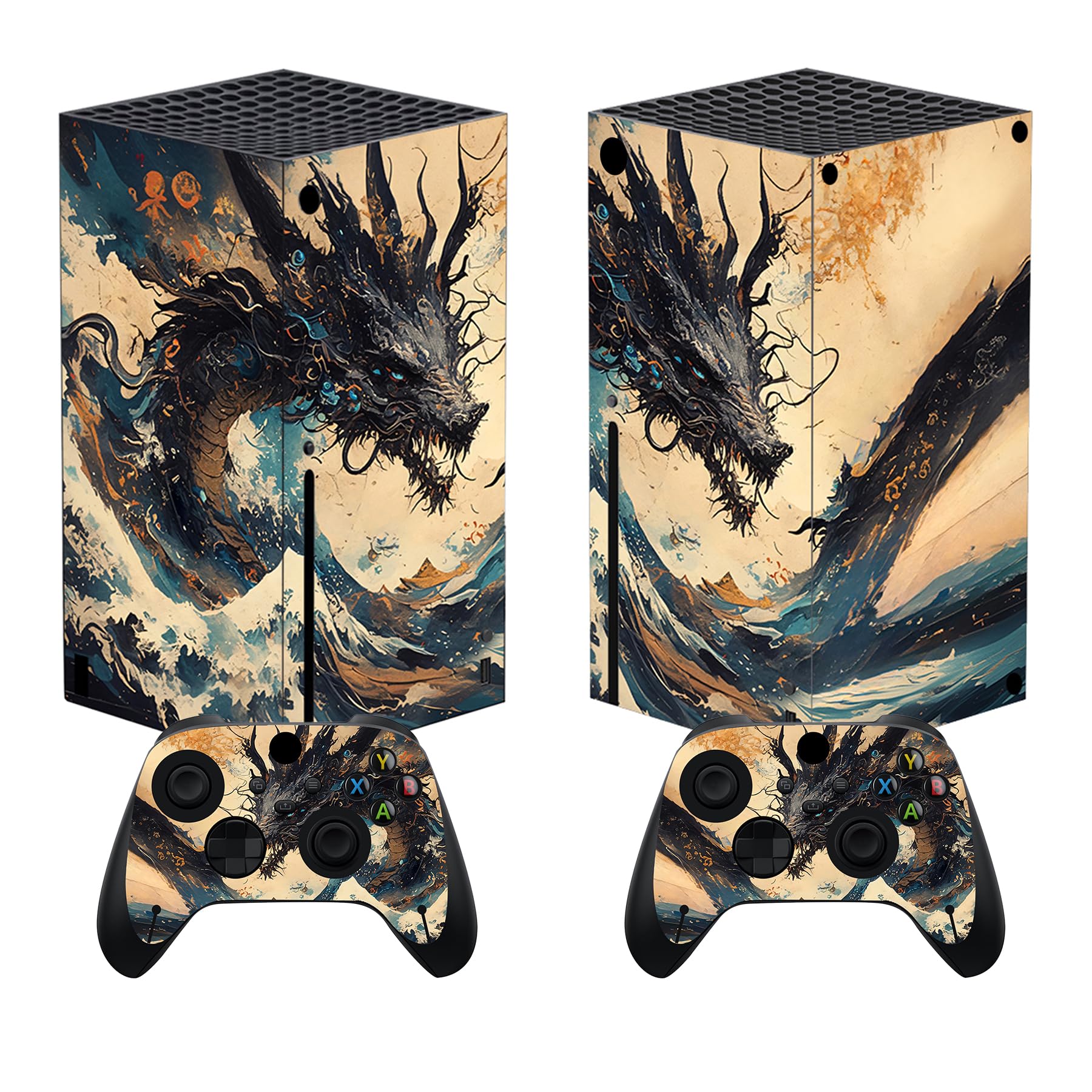 Amazon.com: PlayVital Tempest Dragon Custom Vinyl Skins for Xbox Core ...