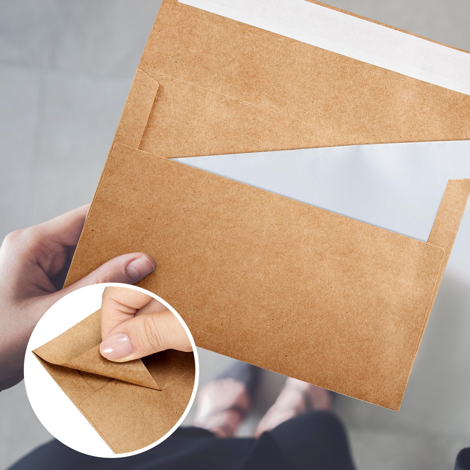 Snapklik.com : Fainne 1000 Pack Brown Envelopes Bulk, Kraft Envelopes ...