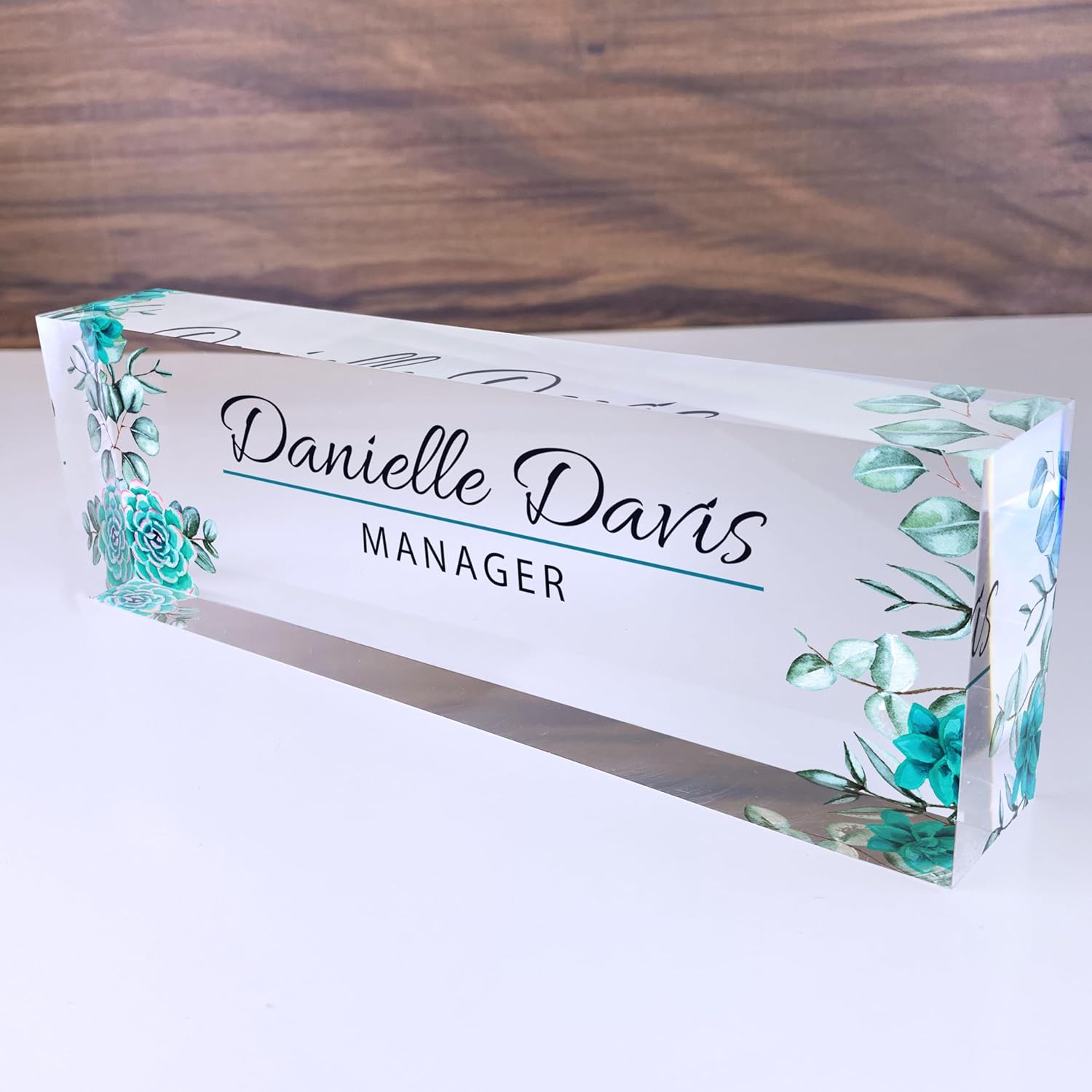 Amazon.com: ARTBLOX | Custom Name Plate for Desk, Office Decor, Teacher ...