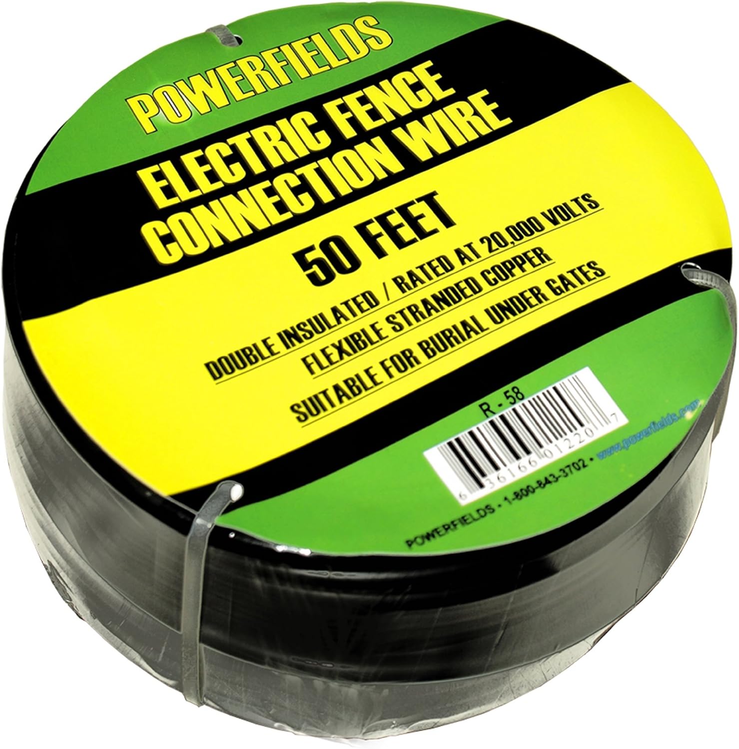 Amazon.com : Powerfields R-58 High Voltage Wire Roll, 50-Feet ...