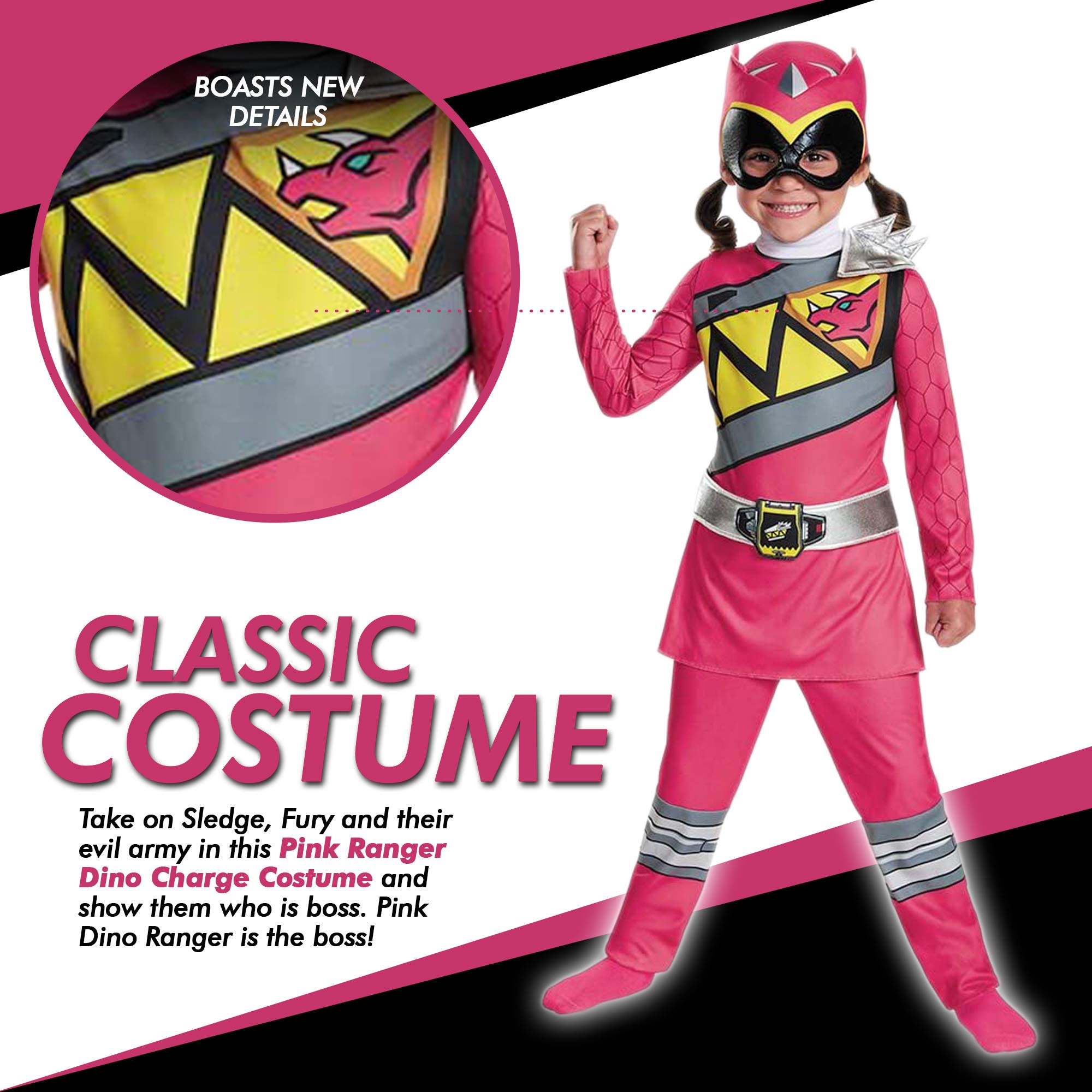 Snapklik.com : Pink Power Rangers Costume For Toddlers Official ...