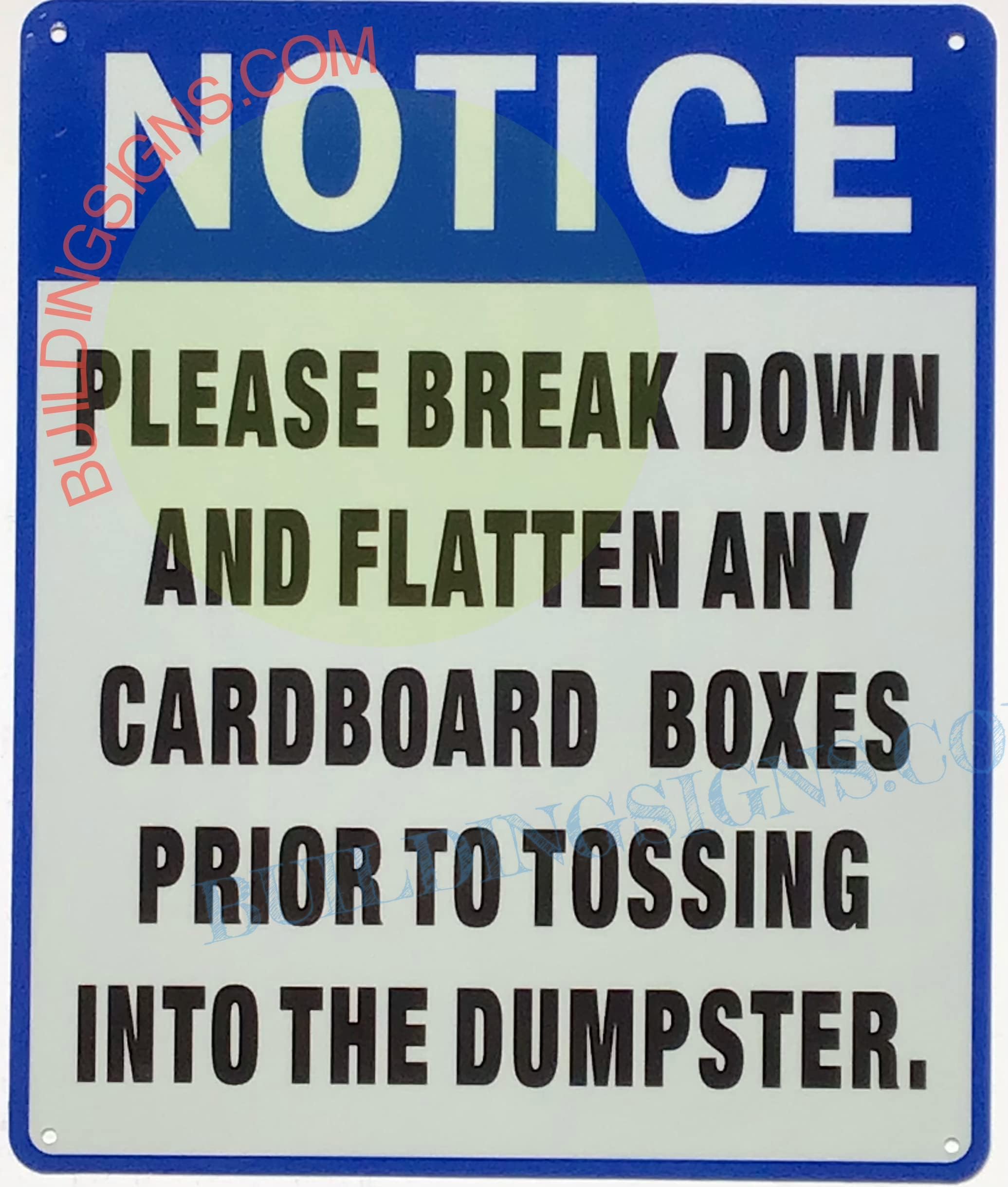 Amazon.com : OSHA Notice Signs - Please Break Down Your Boxes and Other ...