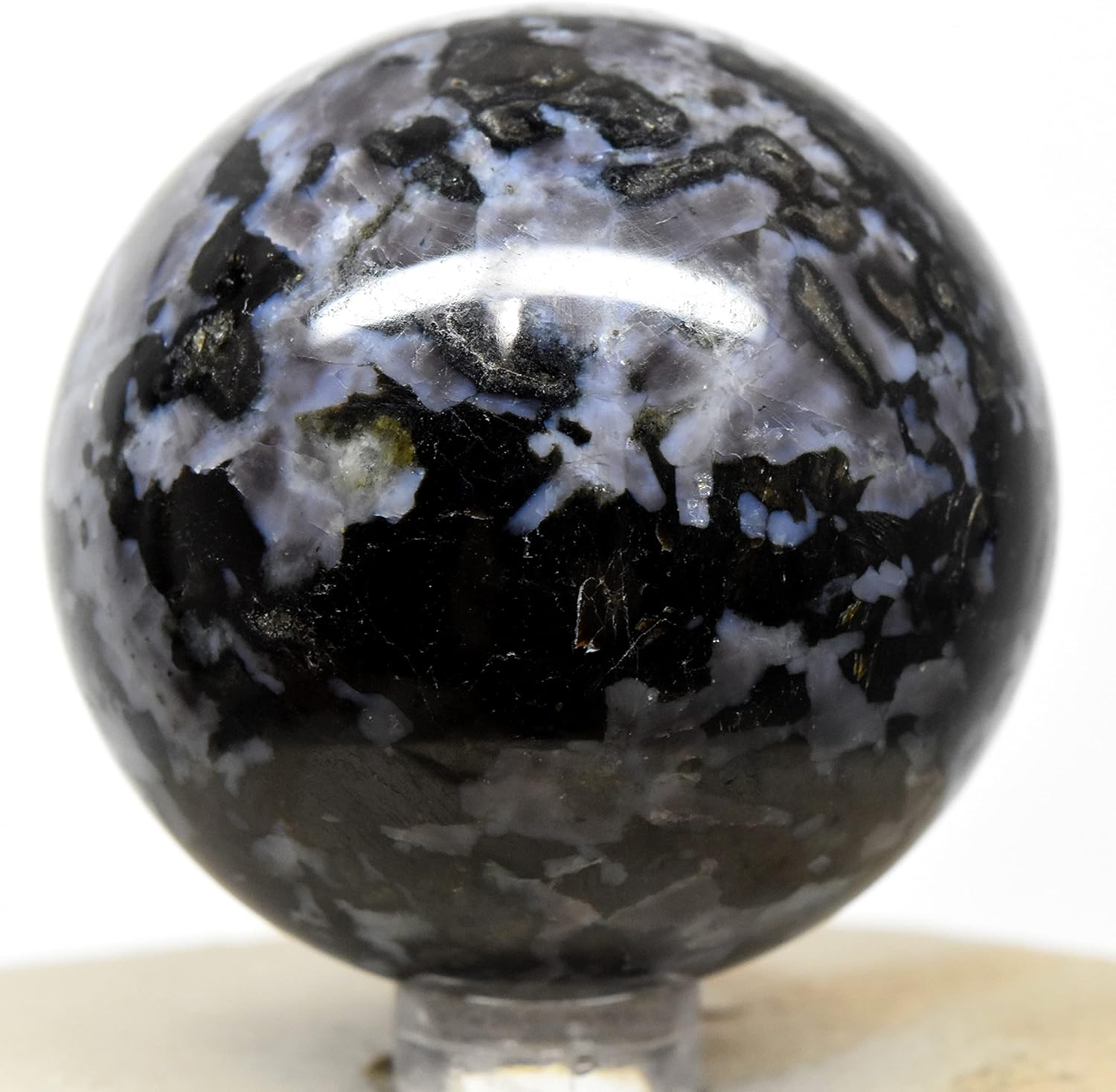 Amazon.com: 2" Indigo Gabbro Sphere Natural Mystic Merlinite Crystal ...