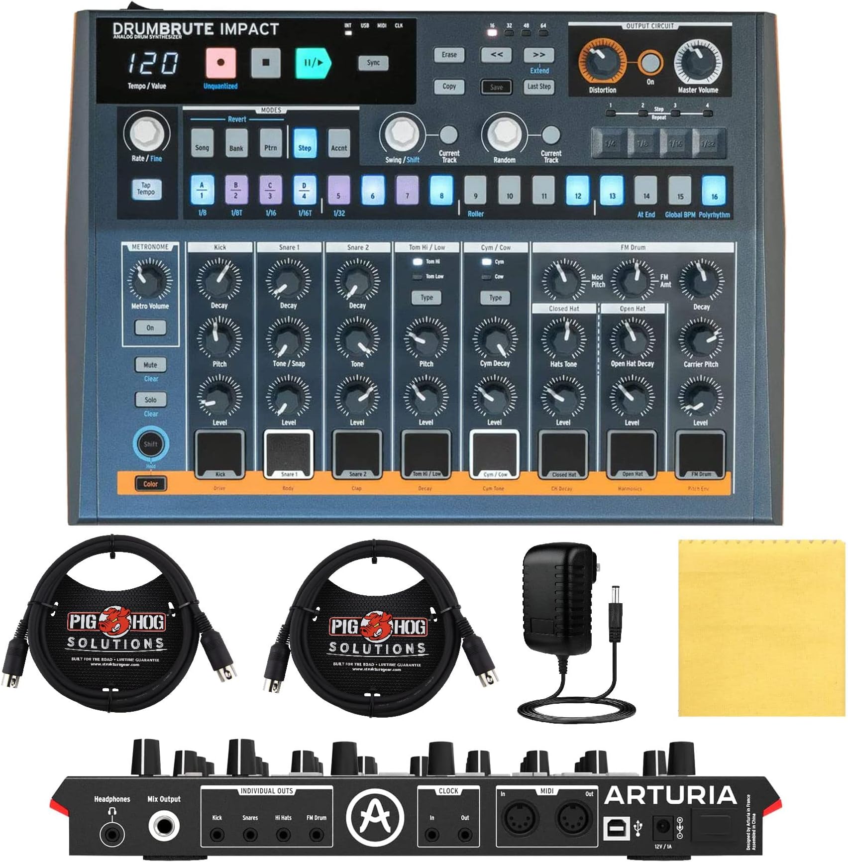 Amazon.com: Arturia DrumBrute Analog Drum Machine, Black : Musical ...
