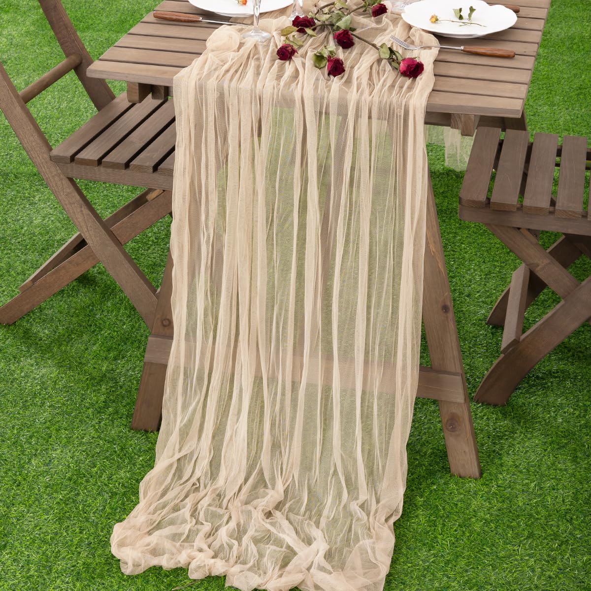 Snapklik.com : Gauze Cheesecloth Table Runner 10ft Cheese Cloth Boho ...