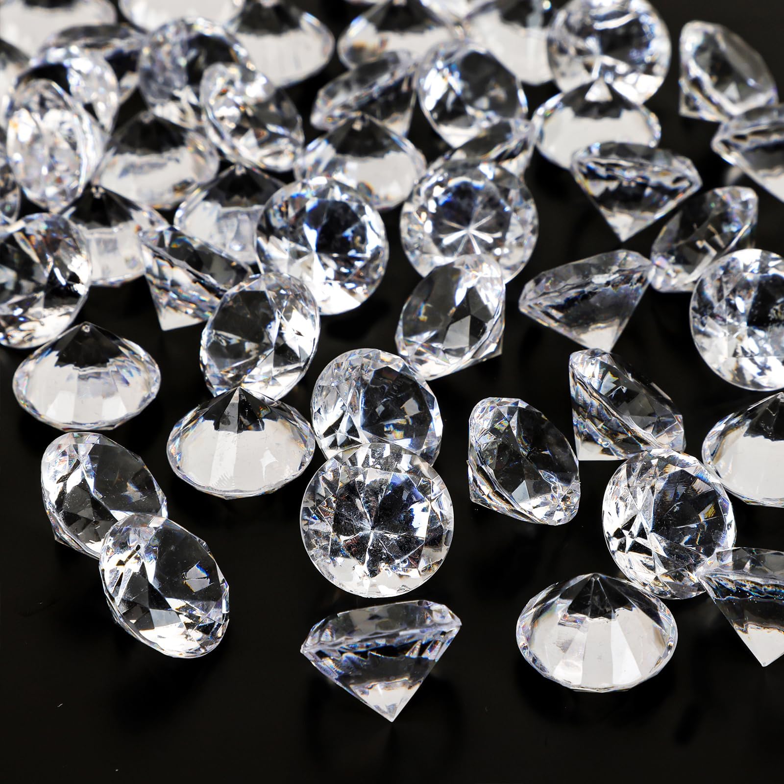Amazon.com: OUTUXED 300pcs 0.8inch Clear Diamonds for Crafts, Acrylic ...