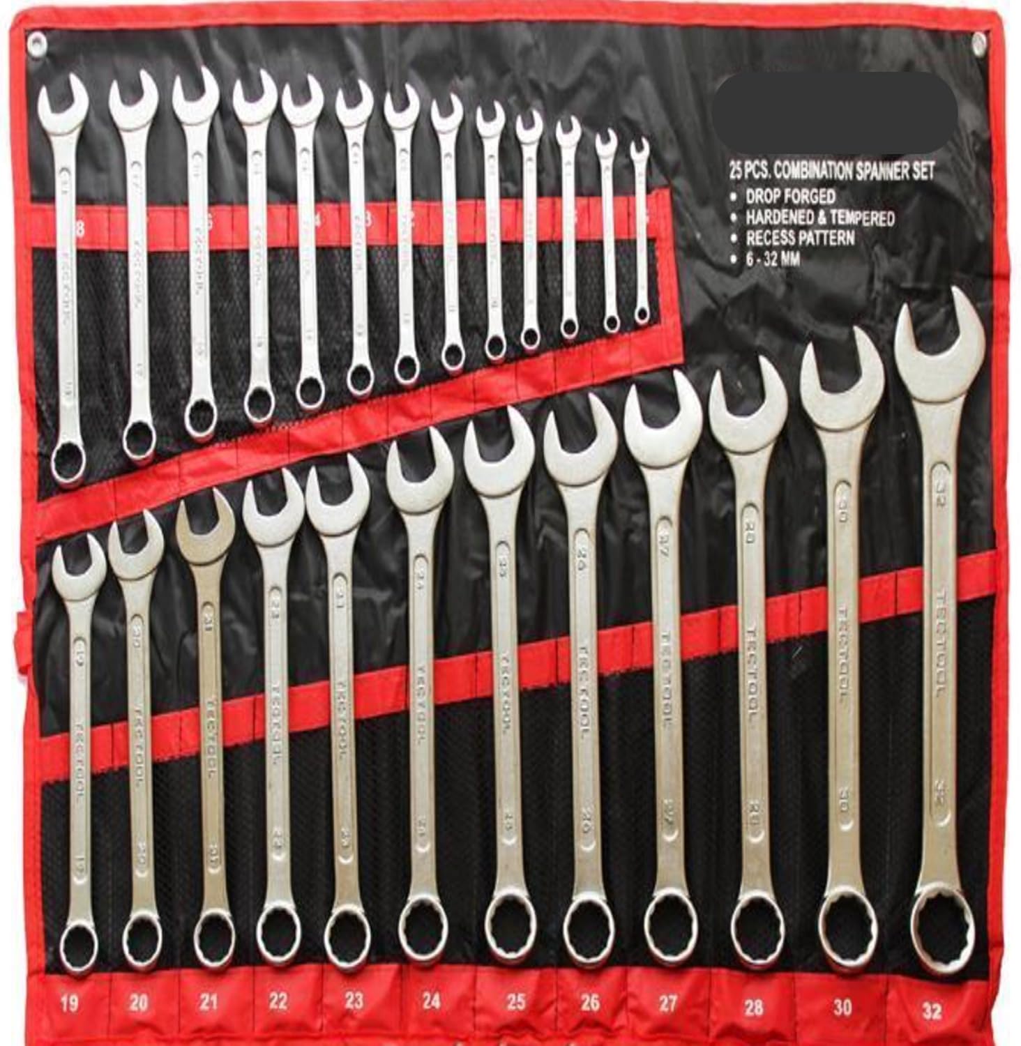 Wheels N Bits 25pc Combination Metric Combo Spanner Set 6,7,8,9,10,11 ...
