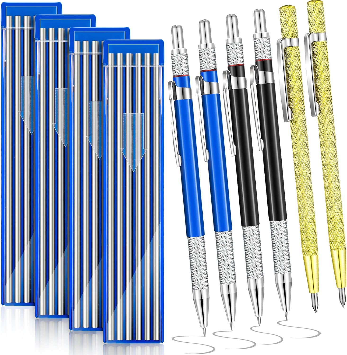 Amazon.com: 6 Pieces Welders Pencil Carbide Scriber Tool with 48 Pcs ...