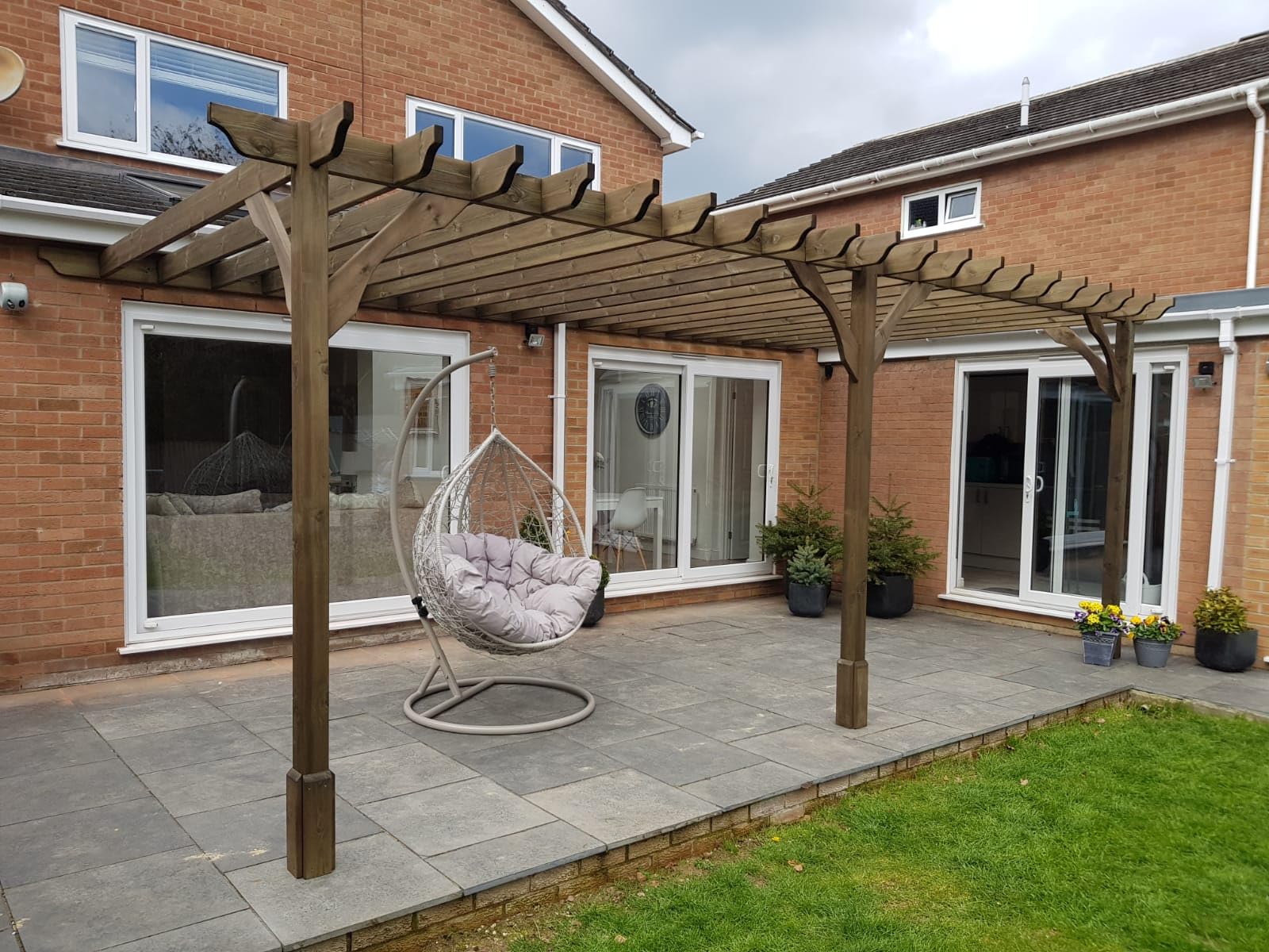 Wall Mount Pergola Kits Double Wall Mount Pergola Kit | EZ Shades