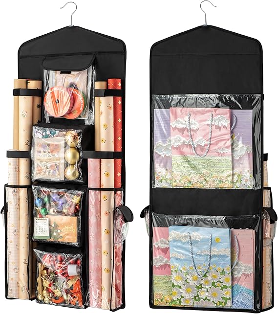 Amazon.com: Kahami Wrapping Paper Organizer,Hanging Gift Wrap Storage ...