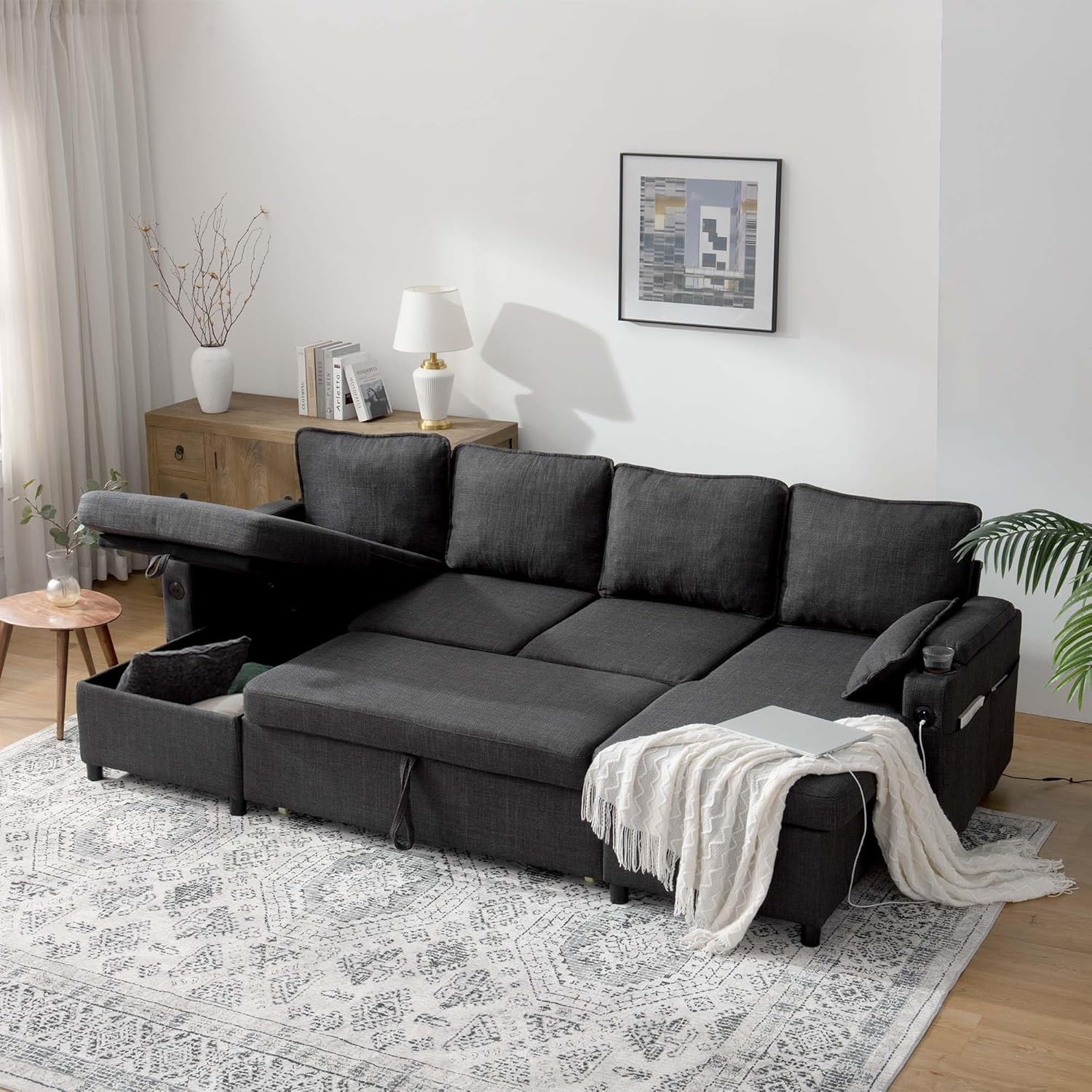 Amazon.com: DURASPACE Sofa Bed Sleeper Sofa Pull Out Couch with Double ...