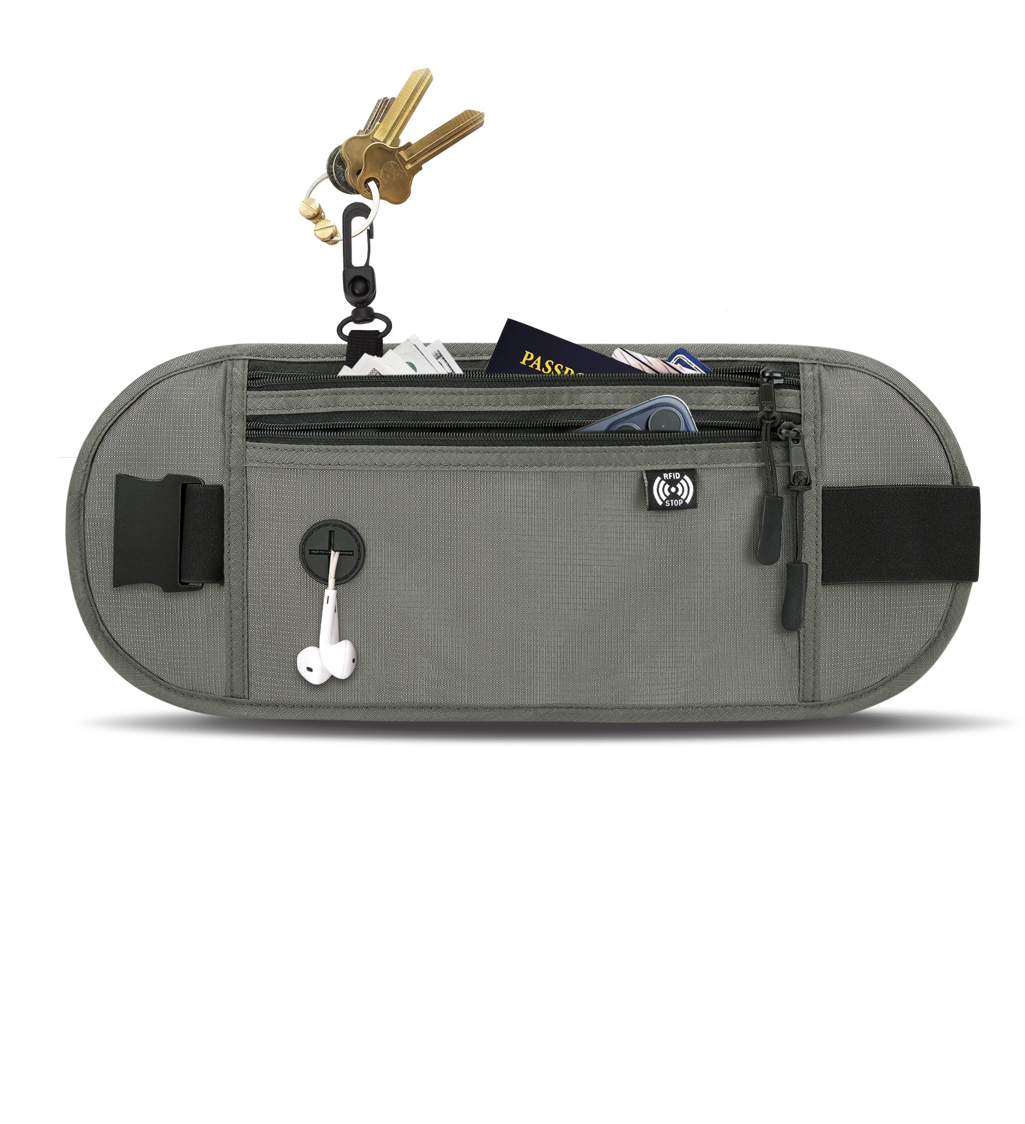 Amazon.com | Money Belt for Travel Women Hidden Ginsco Slim RFID ...