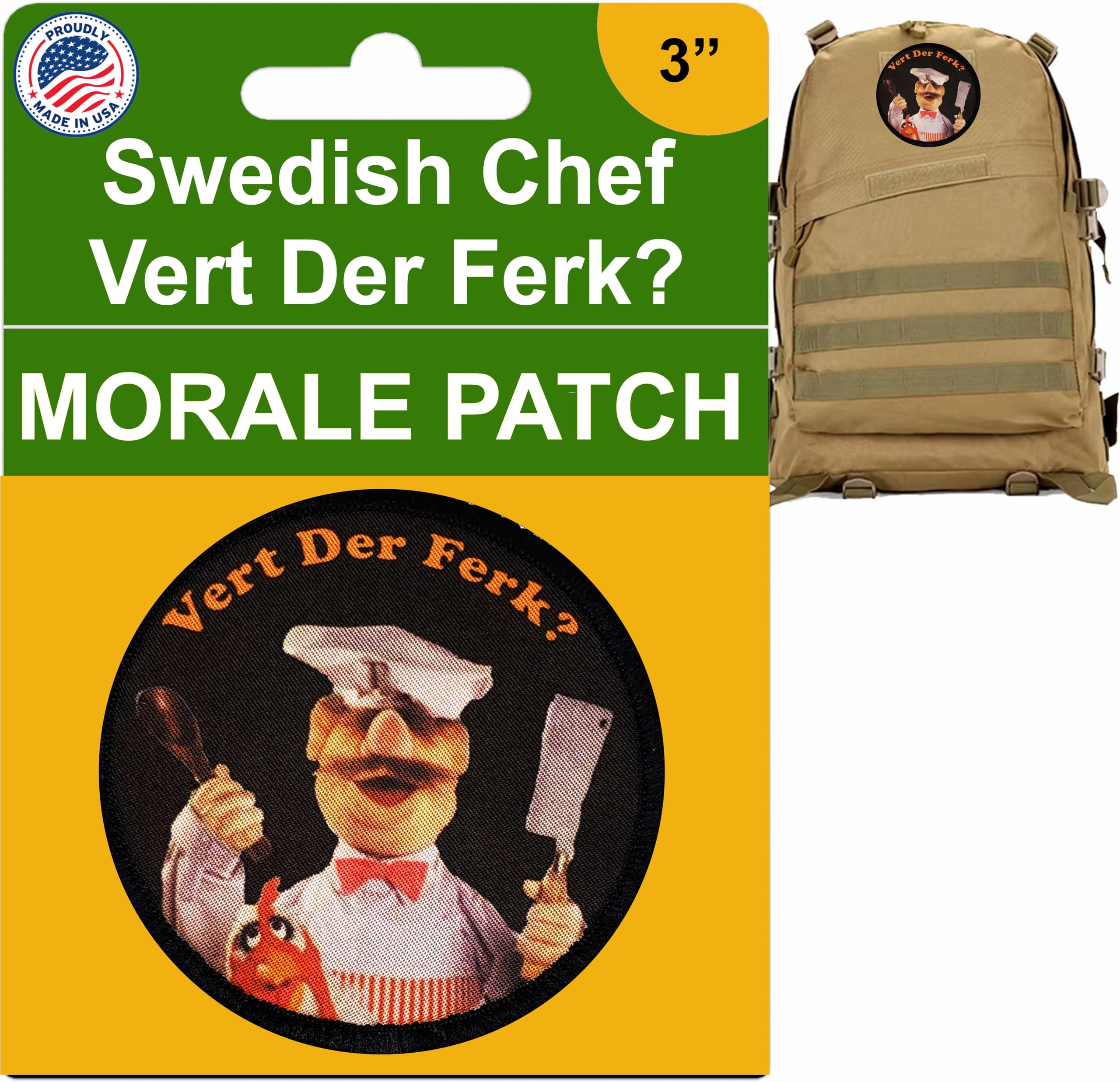 Amazon.com: Muppets Swedish Chef Morale Patch. : Sports & Outdoors