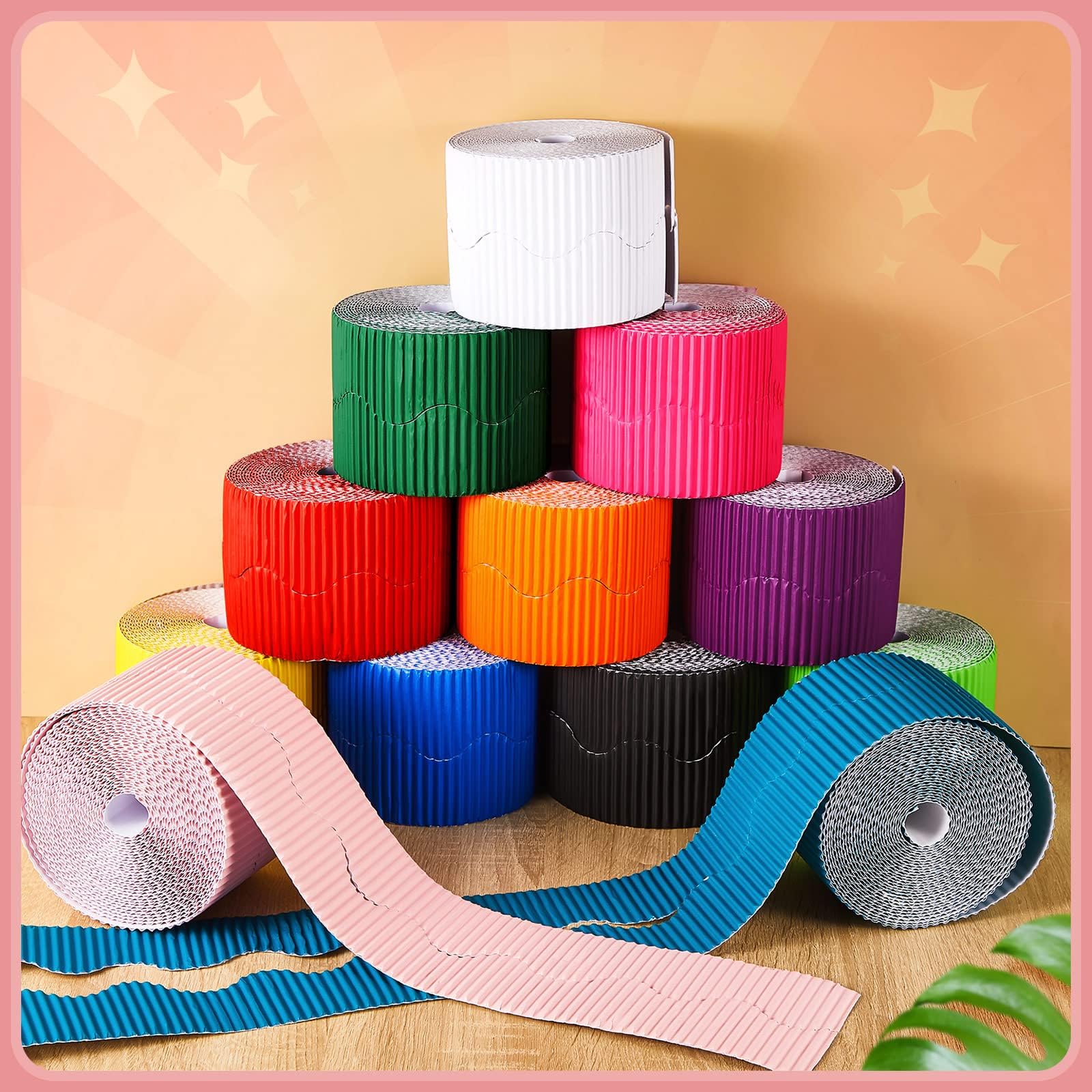 Amazon.com : Harloon 24 Rolls Scalloped Bulletin Board Borders ...