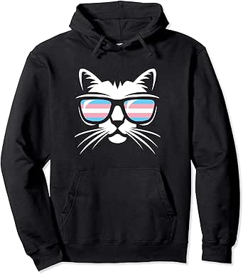 Amazon.com: Transgender Pride Cat Gift Hoodie Support Trans Community ...