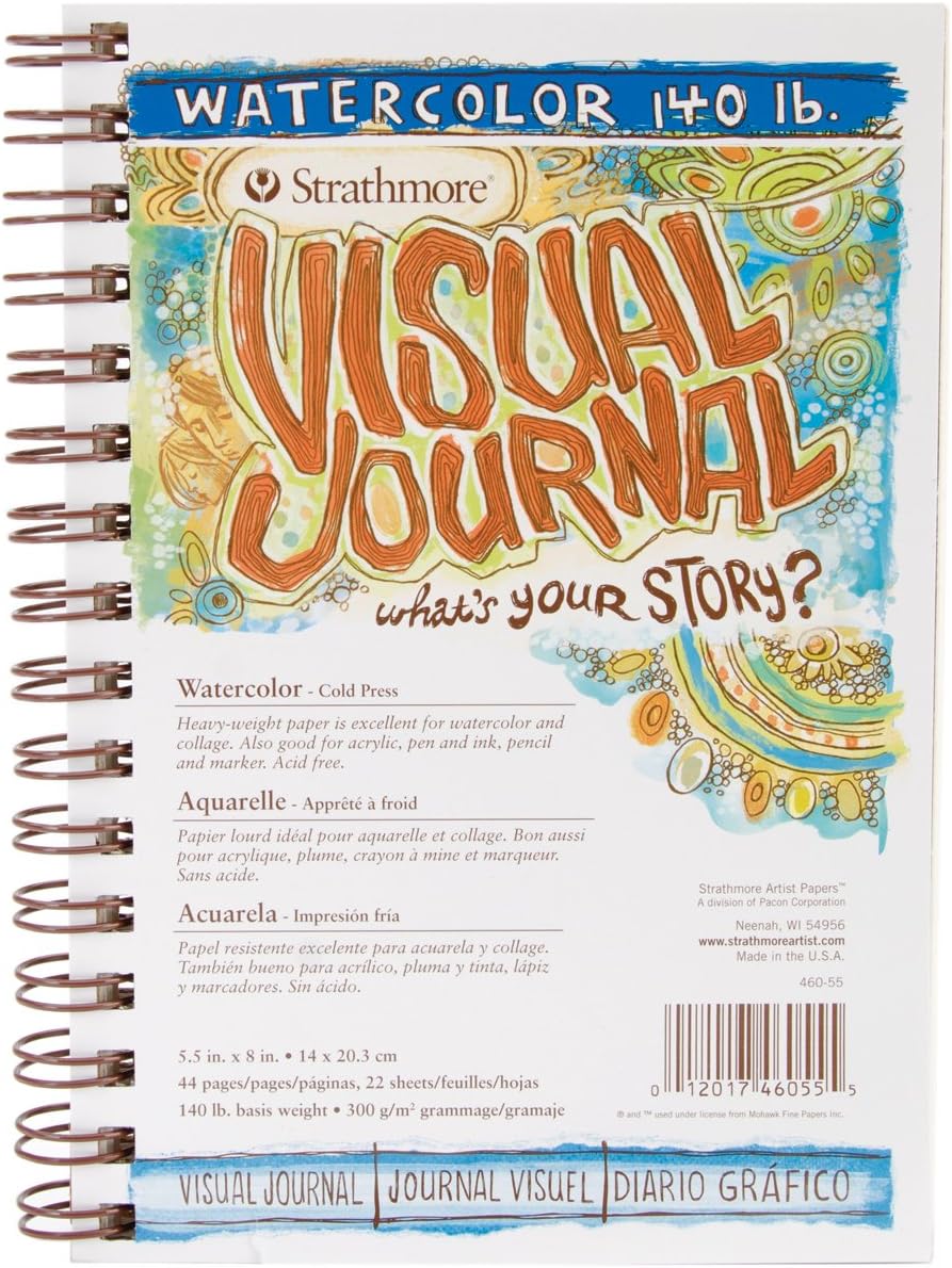 Amazon.com: Strathmore Visual Watercolor Journals 140 lb. 5 1/2 in. x 8 ...