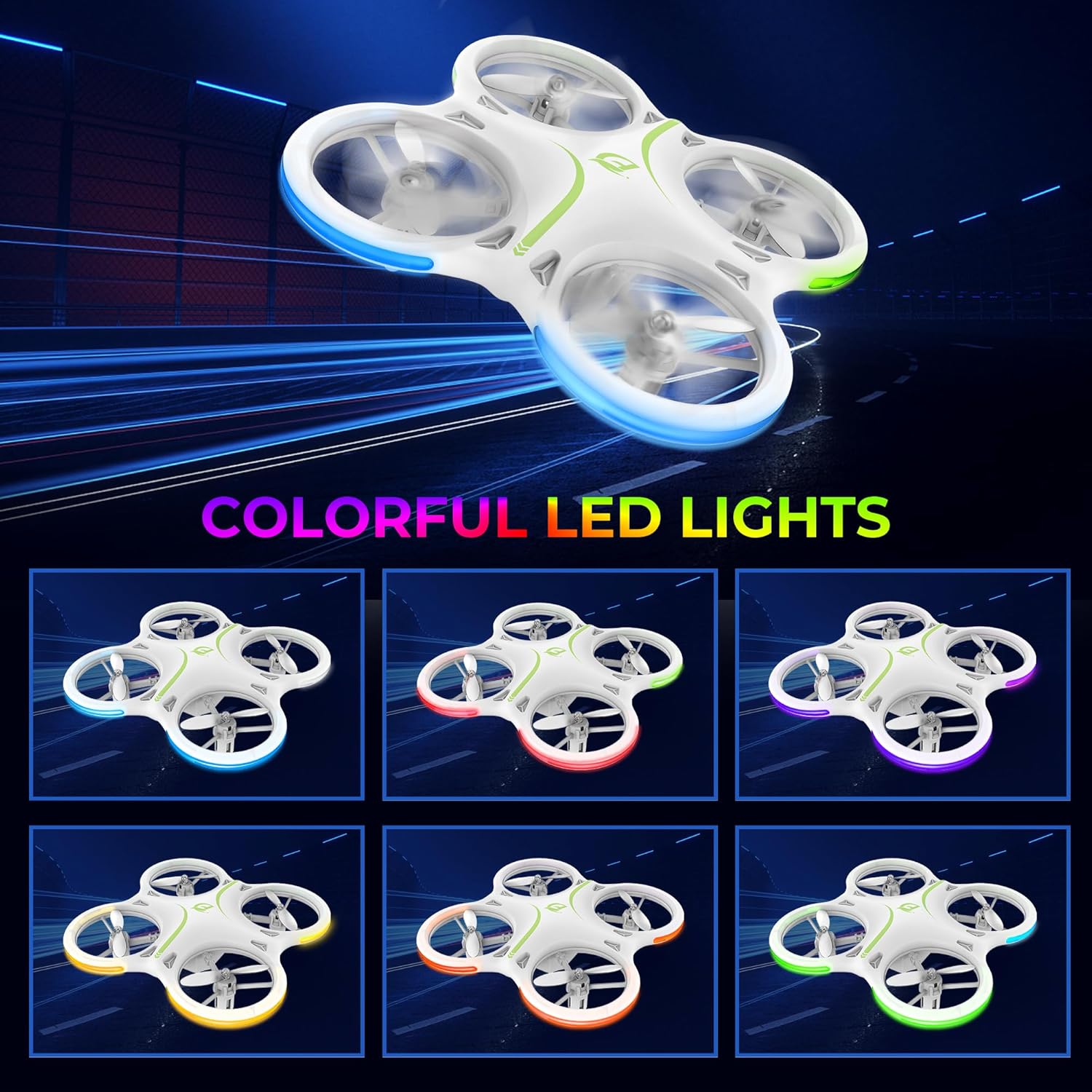 Mini drones M28 para niños y principiantes, cuadricóptero LED RC ...