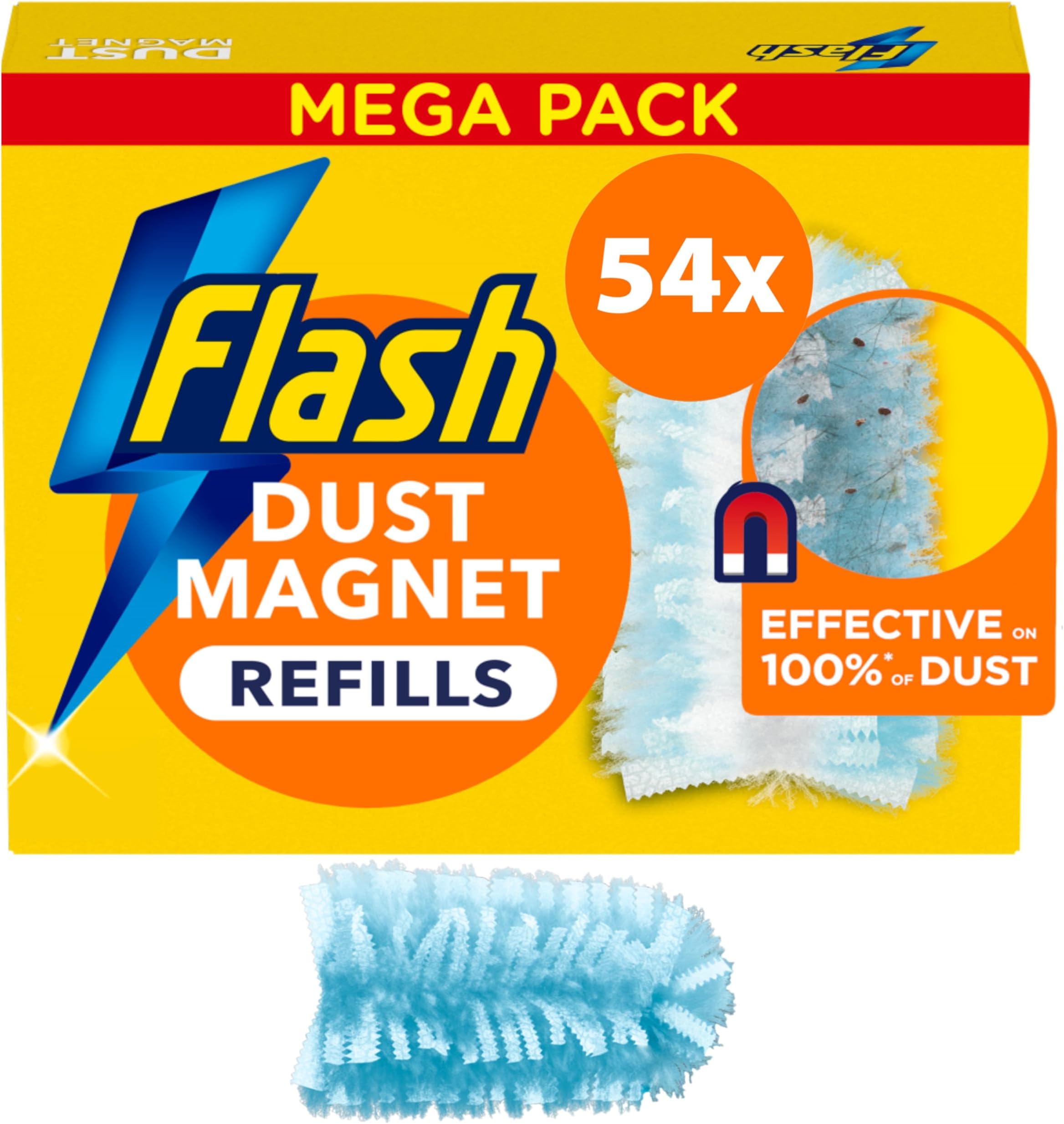 Flash Duster Dust Magnet Starter Kit, Dusters, 1 Handle + 14 Refills ...
