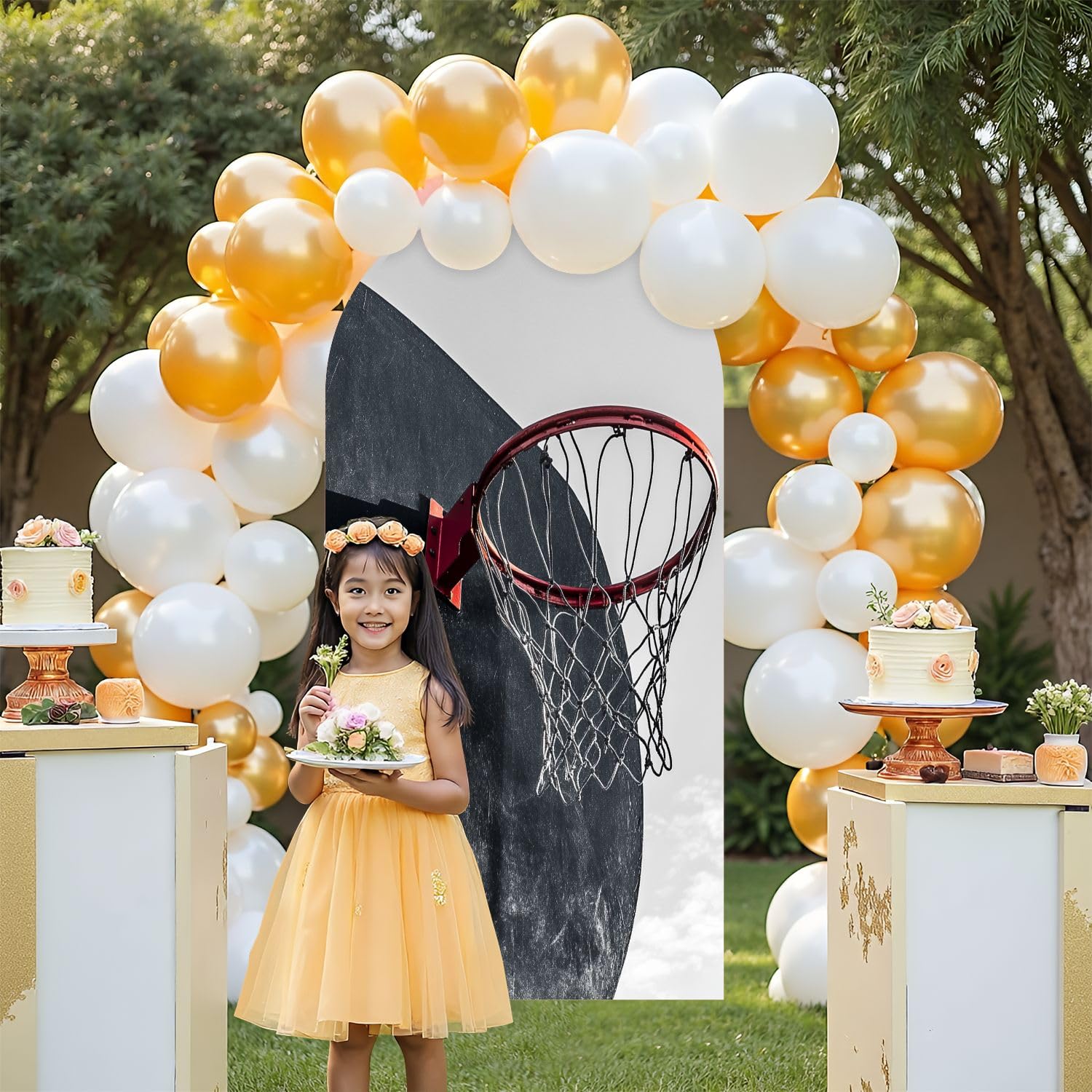 How to cover a basketball hoop for a wedding | Honestweddingadvice.com