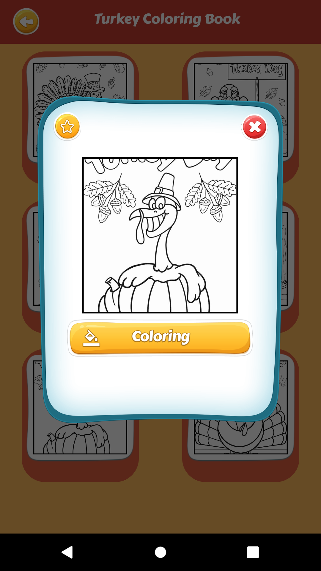 Turkey Coloring Book - App on Amazon Appstore