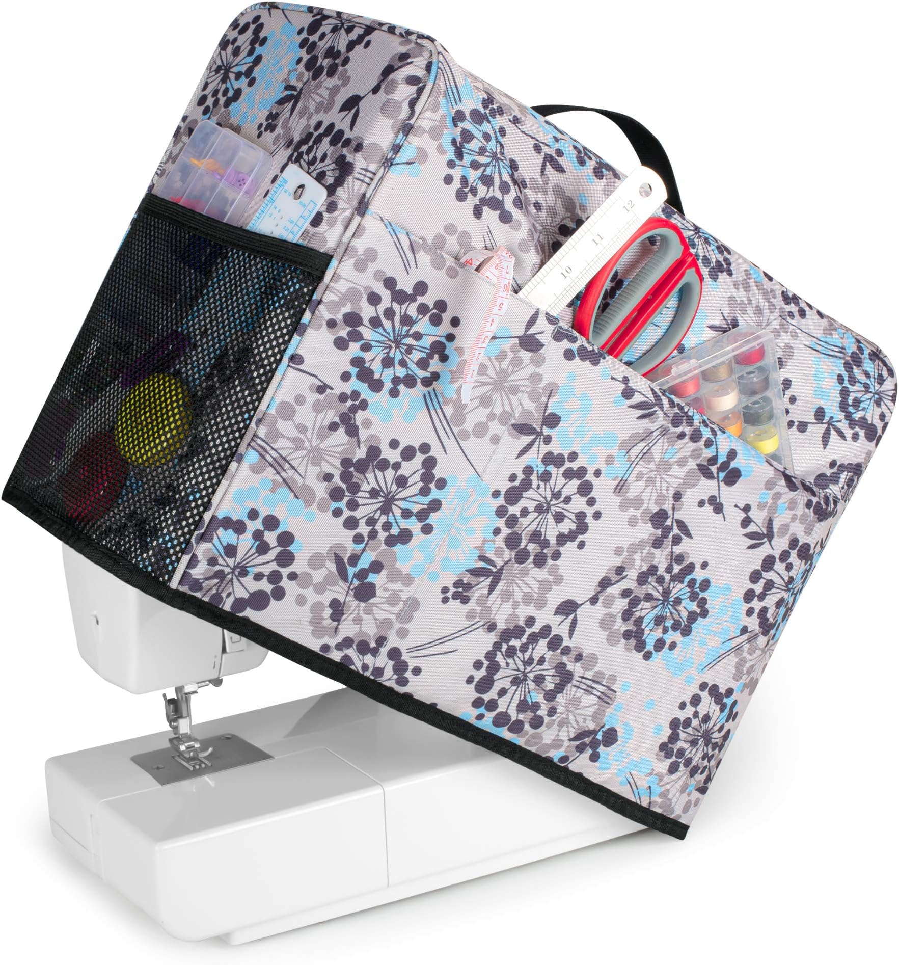 Luxja Dust Cover for Sewing Machine, Cover with Pockets for Sewing ...