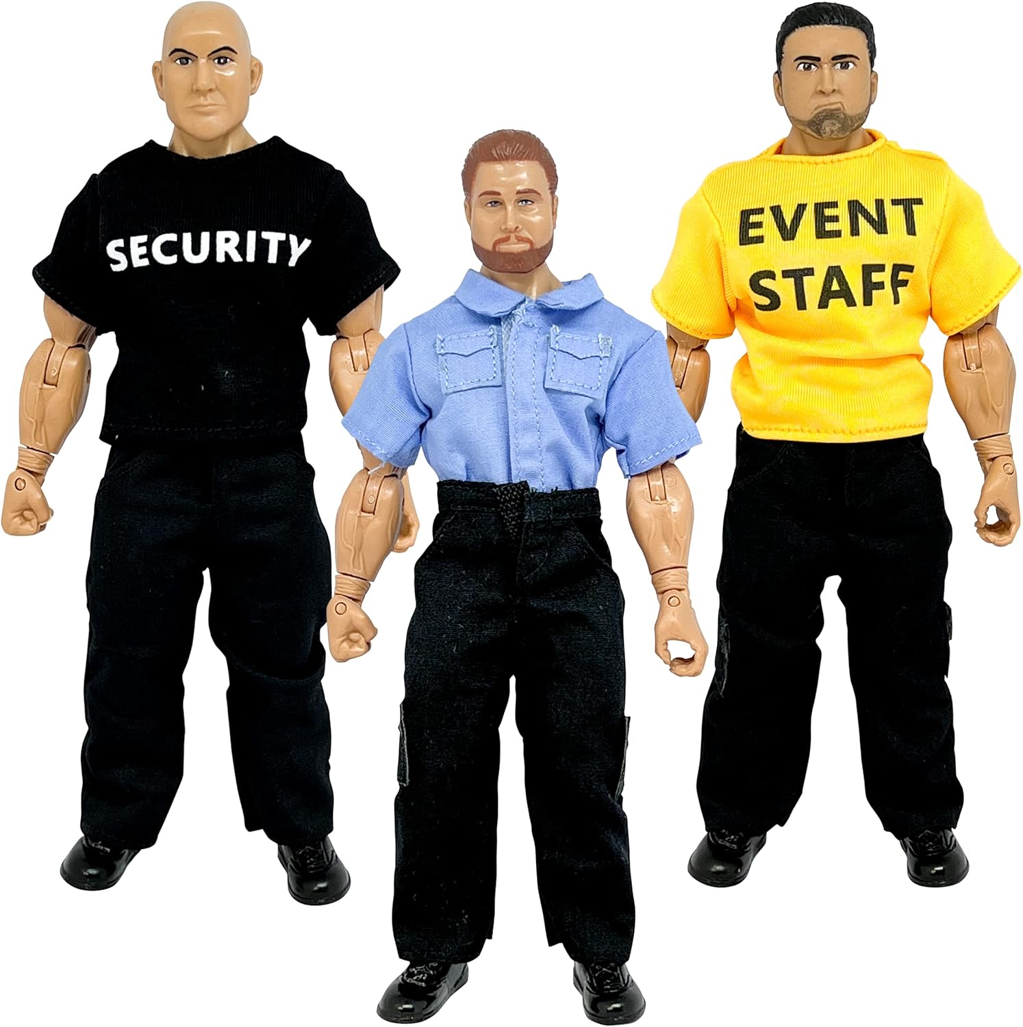 Amazon.com: Security Guard, Event Staff Worker & EMT Action Figure for ...