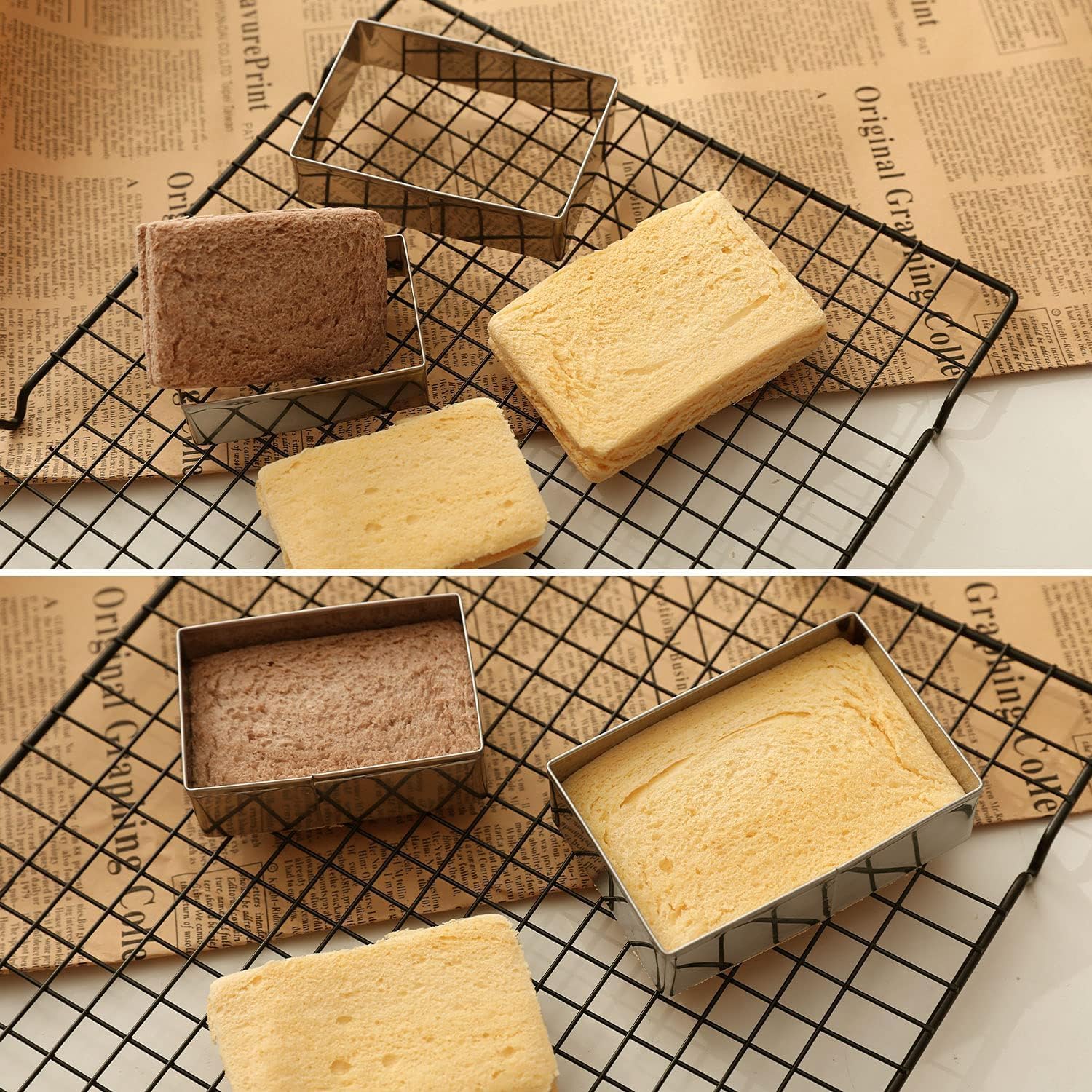Amazon.com: Rectangle Cookie Cutter Set Large - Geometric Frame Plaque ...