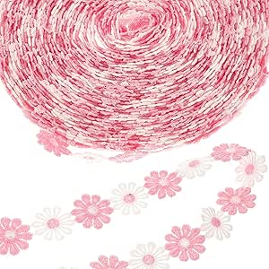 Amazon.com: Abaodam 1 Roll Clothing Lace Accessories Daisy Trim Floral ...