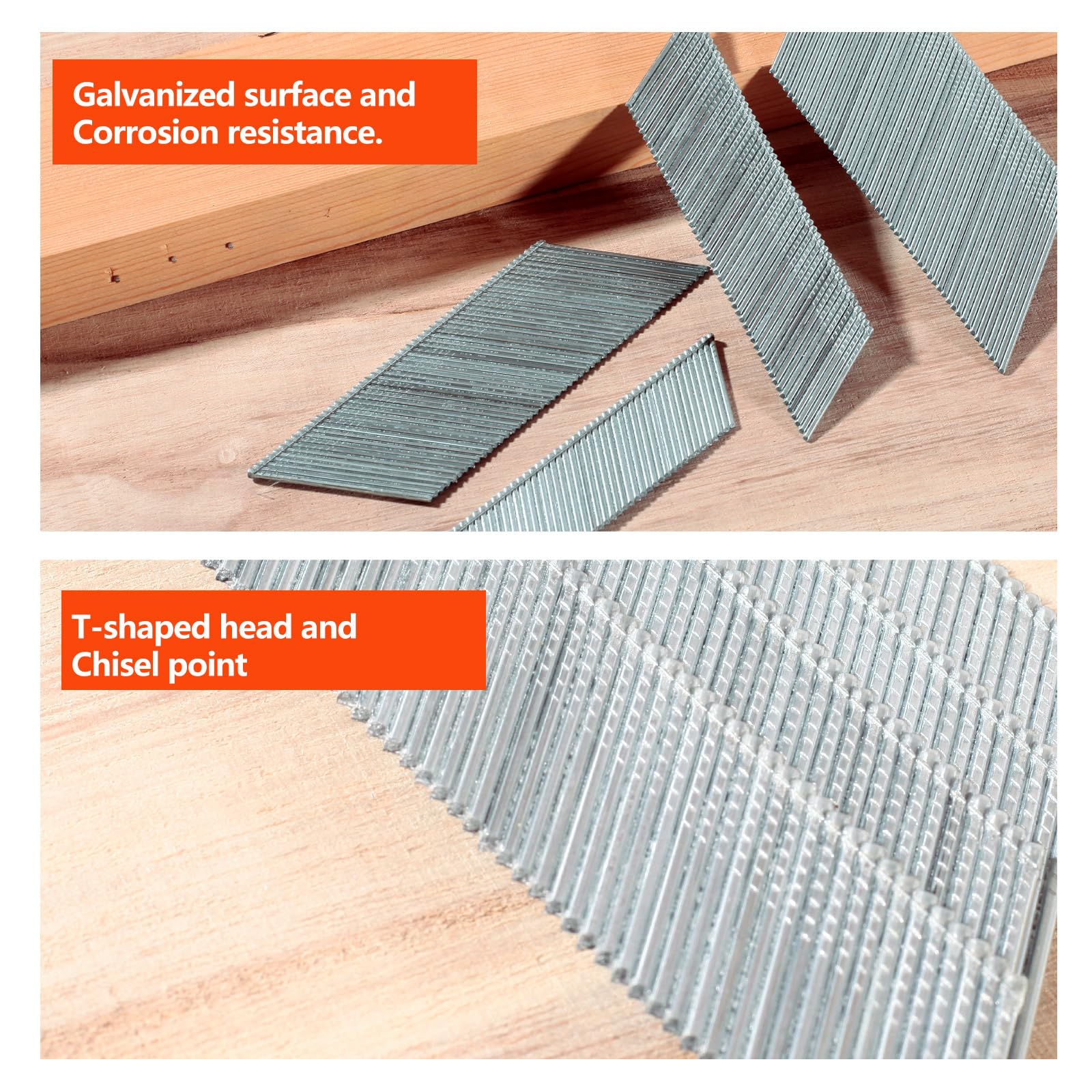 Snapklik.com : SITLDY 15 Gauge DA Angled Finish Nails, 34-Degree, 2000-Pack
