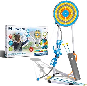 Discovery Kids Bullseye Outdoor Archery Set with LED Target Light-Up ...