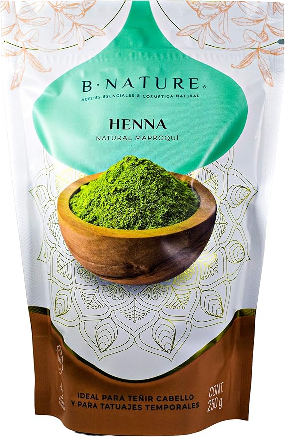 Henna natural en polvo BNature para cabello o tatuajes temporales ...