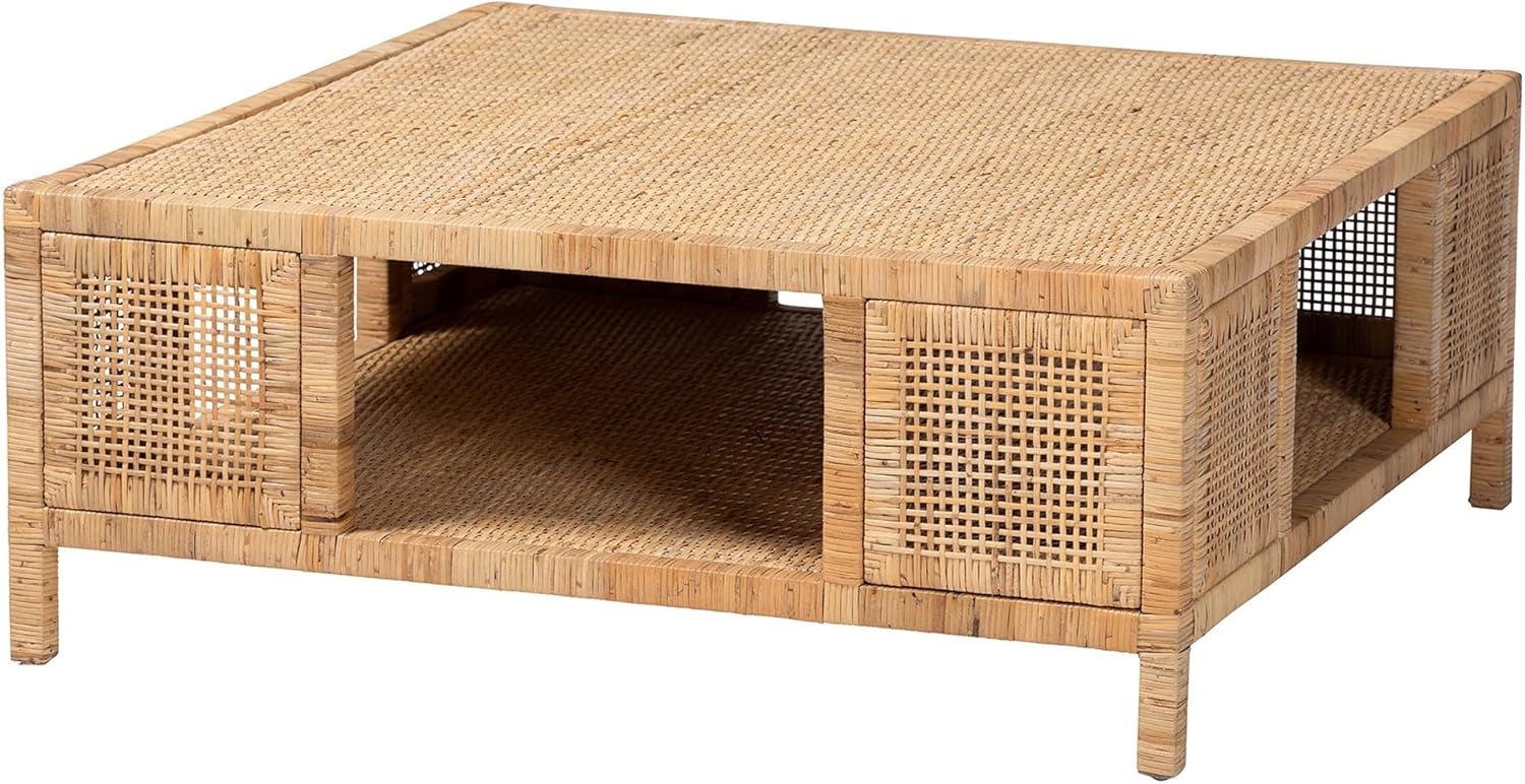 Amazon.com: Bali & pari Kalimantan Bohemian Light Honey Rattan and ...