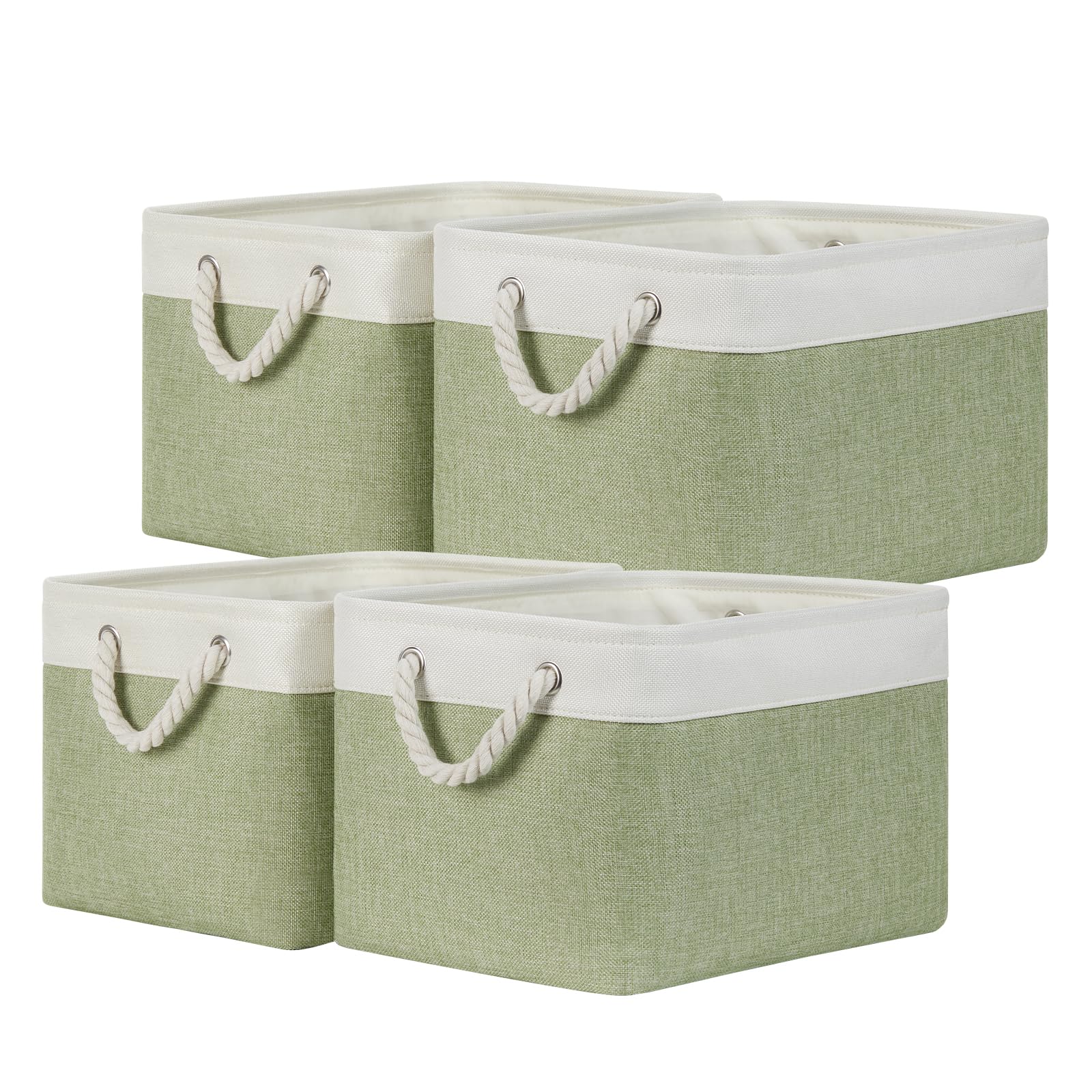Amazon.com: Temary Fabric Storage Baskets 4Pack Storage Bins Decorative ...
