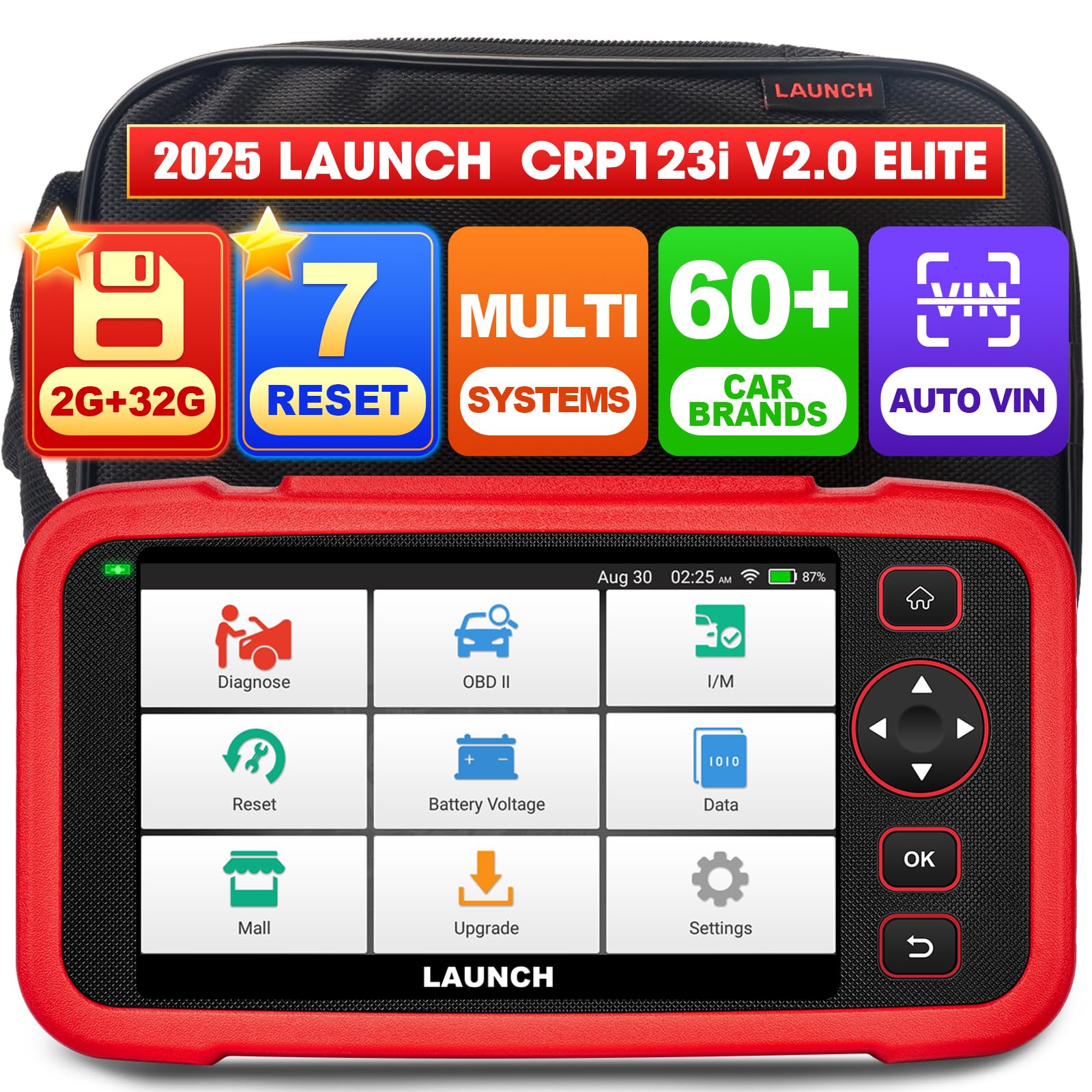 LAUNCH CRP123i V2.0 OBD2 Code Reader Diagnostic Tool, Elite Car OBD ...
