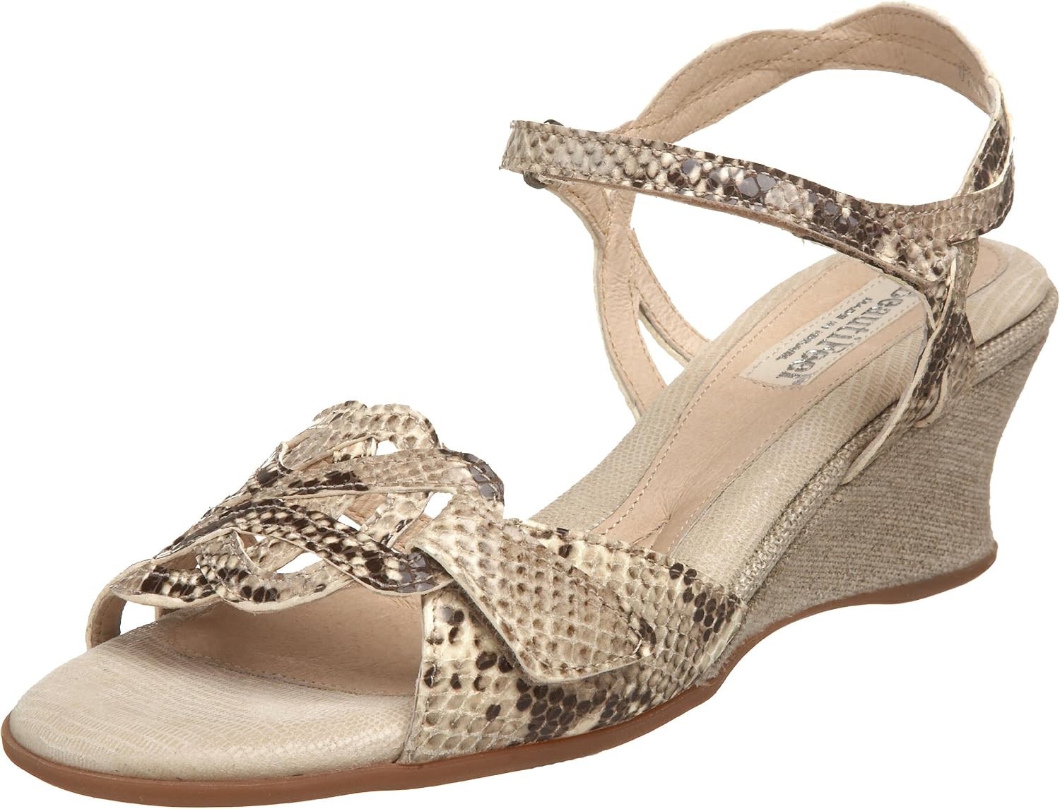 Amazon.com | BeautiFeel Women's Ginger Wedge,Taupe Painted Snake ...