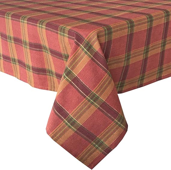 Amazon.com: Lintex Autumn Shimmer Plaid Fall and Thanksgiving Fabric ...