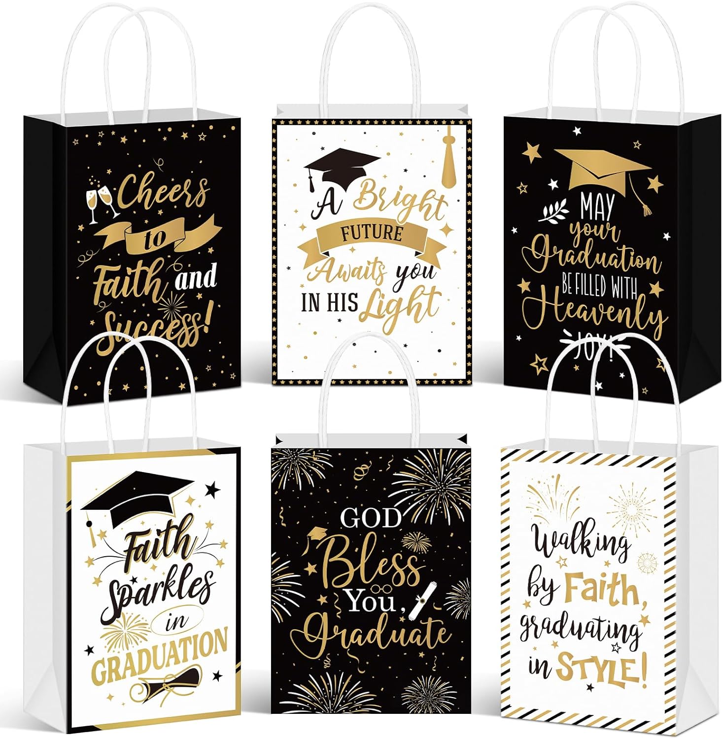 Amazon.com: Humyoun 24 Pack Christian Graduation Gift Bags Class of ...