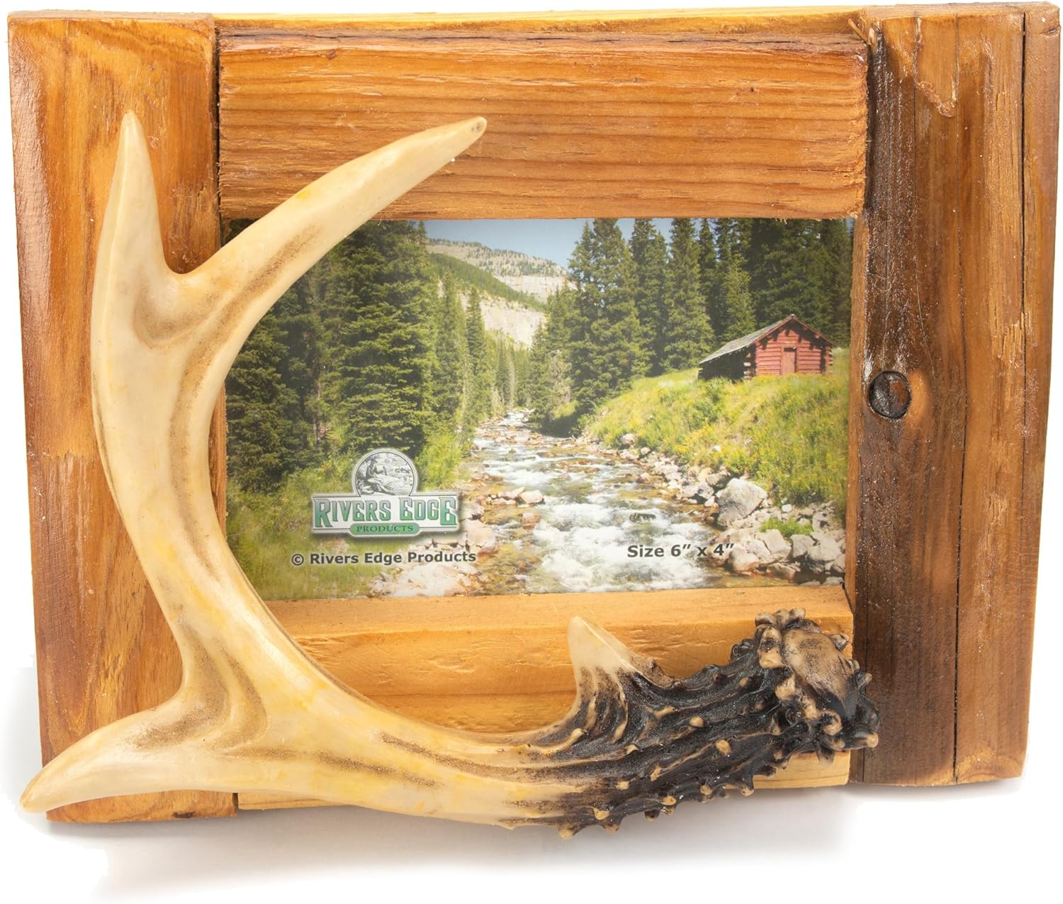 Amazon.com: Rivers Edge Products 4x6 Picture Frame, Rustic Poly Resin ...