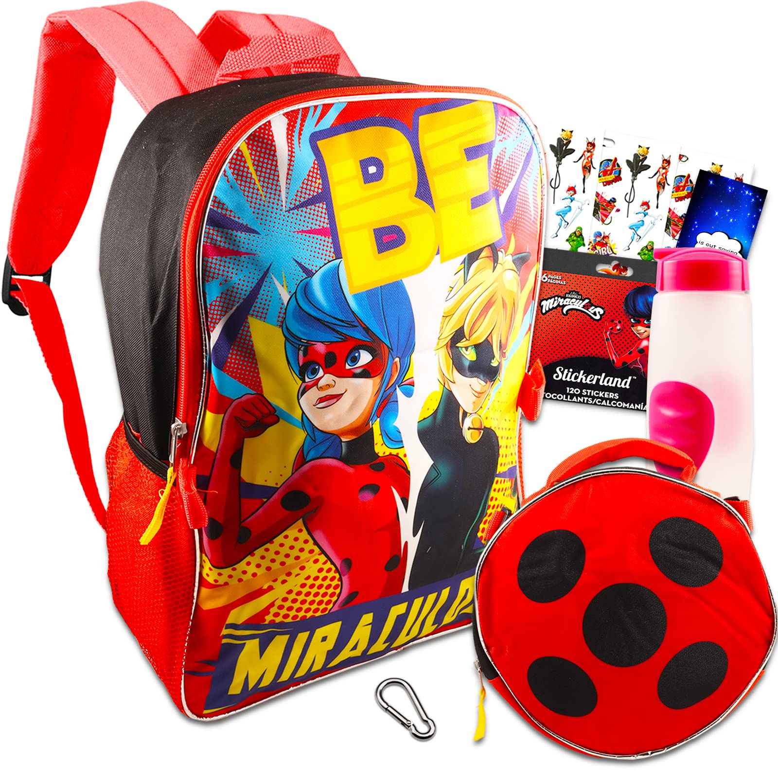 Buy Zagtoon Miraculous Ladybug Backpack and Lunch Box School Set ...