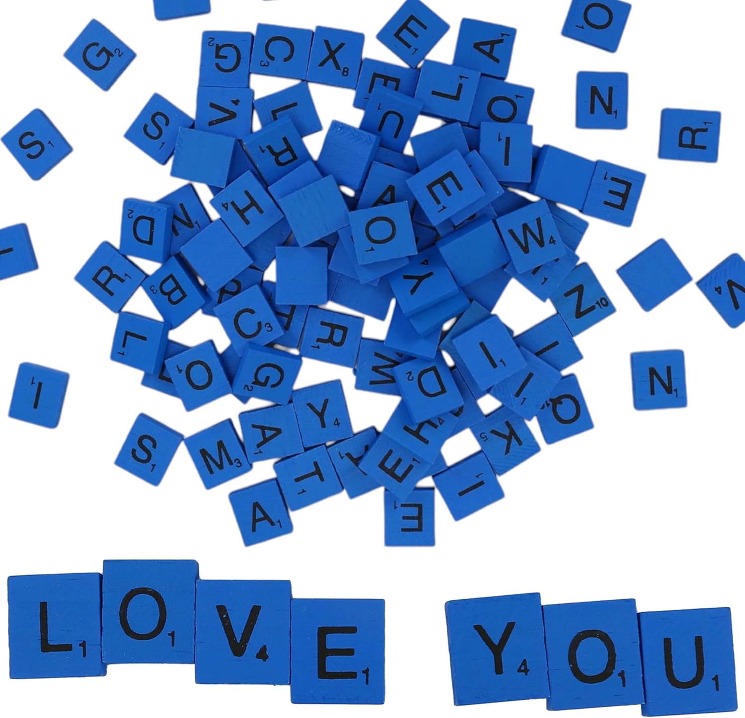 Amazon.com: 100Pcs Wooden Scrabble Tiles Replacement, Mix Letters ...