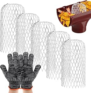 5 Pack Gutter Guards, Aluminum Filter Strainer Expandable Gutter ...