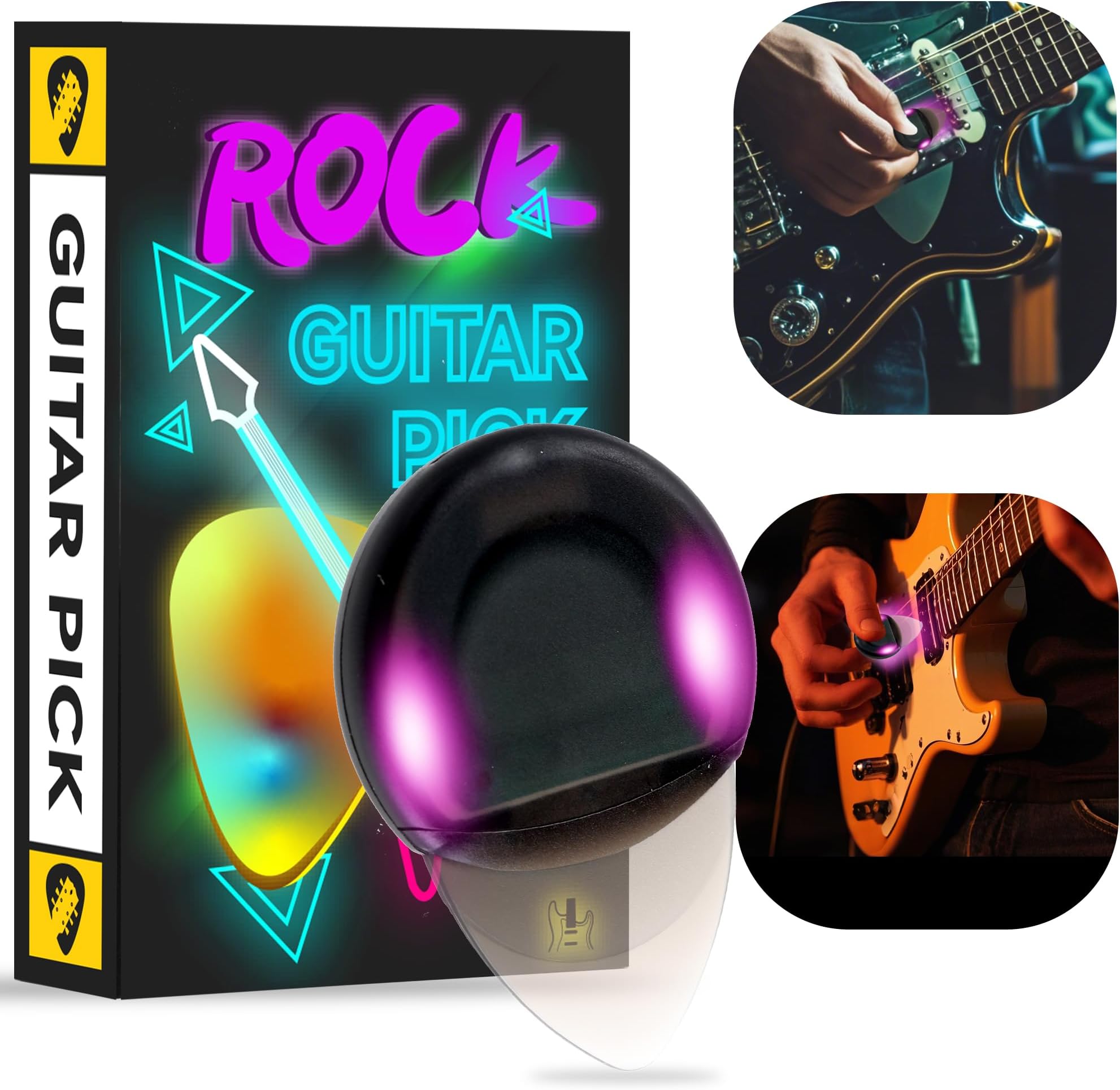 Amazon.com: 1Pc Beat Picks Light up Guitar Pick Luminous Guitar Pick ...