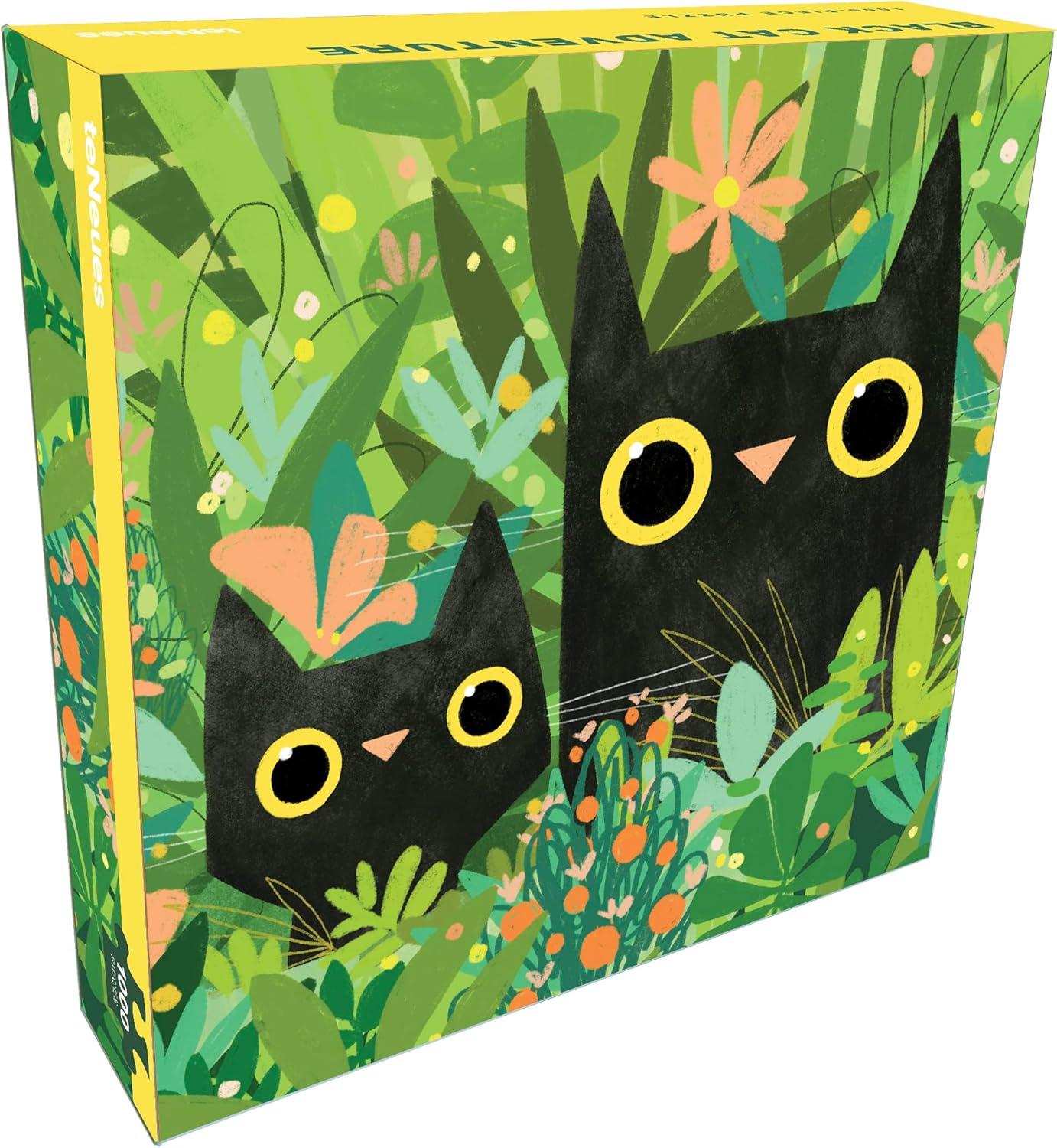 Amazon.com: teNeues - 1,000 Piece Puzzle: Black Cat Adventure, 20 x 20 ...