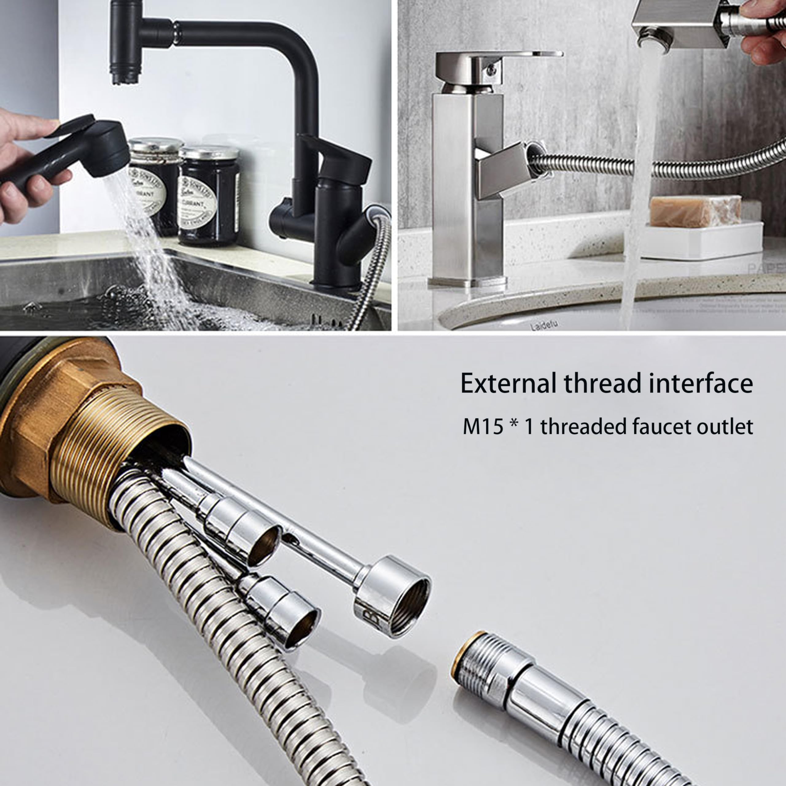Kitchen Faucet Sprayer Hose Smart Spray Pull Down Faucet Spray Head In