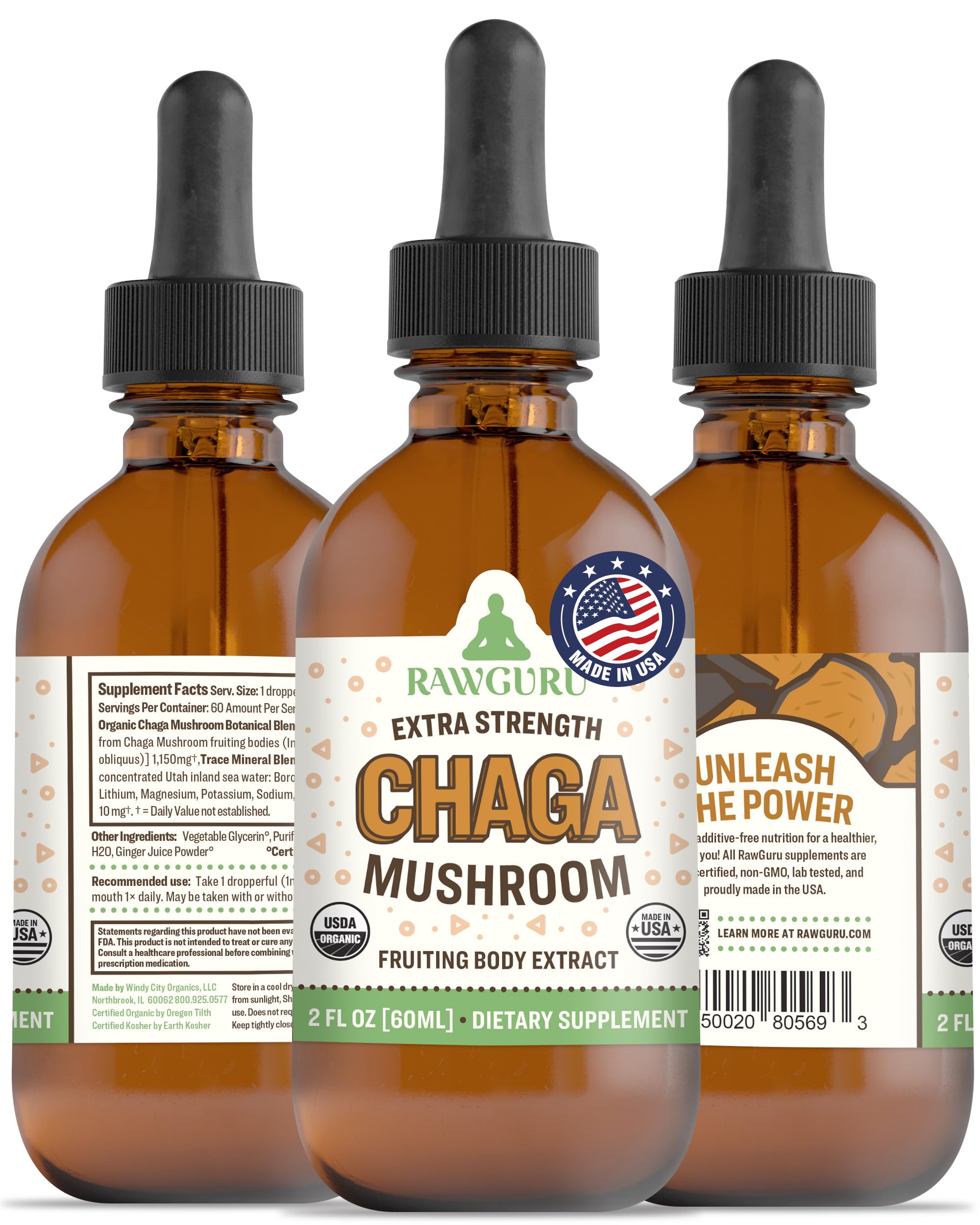 Amazon.com: RawGuru Chaga Mushroom Supplement - Vegan Chaga Mushroom ...