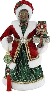 Amazon.com: Red & Green Traditional Elegance Under a Bonnet Mrs. Claus ...