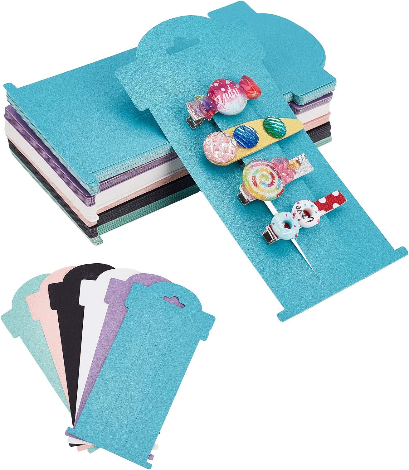 Amazon.com: 100 Pcs Hair Clip Display Cards, 3.5×3.1 Inches Hair ...