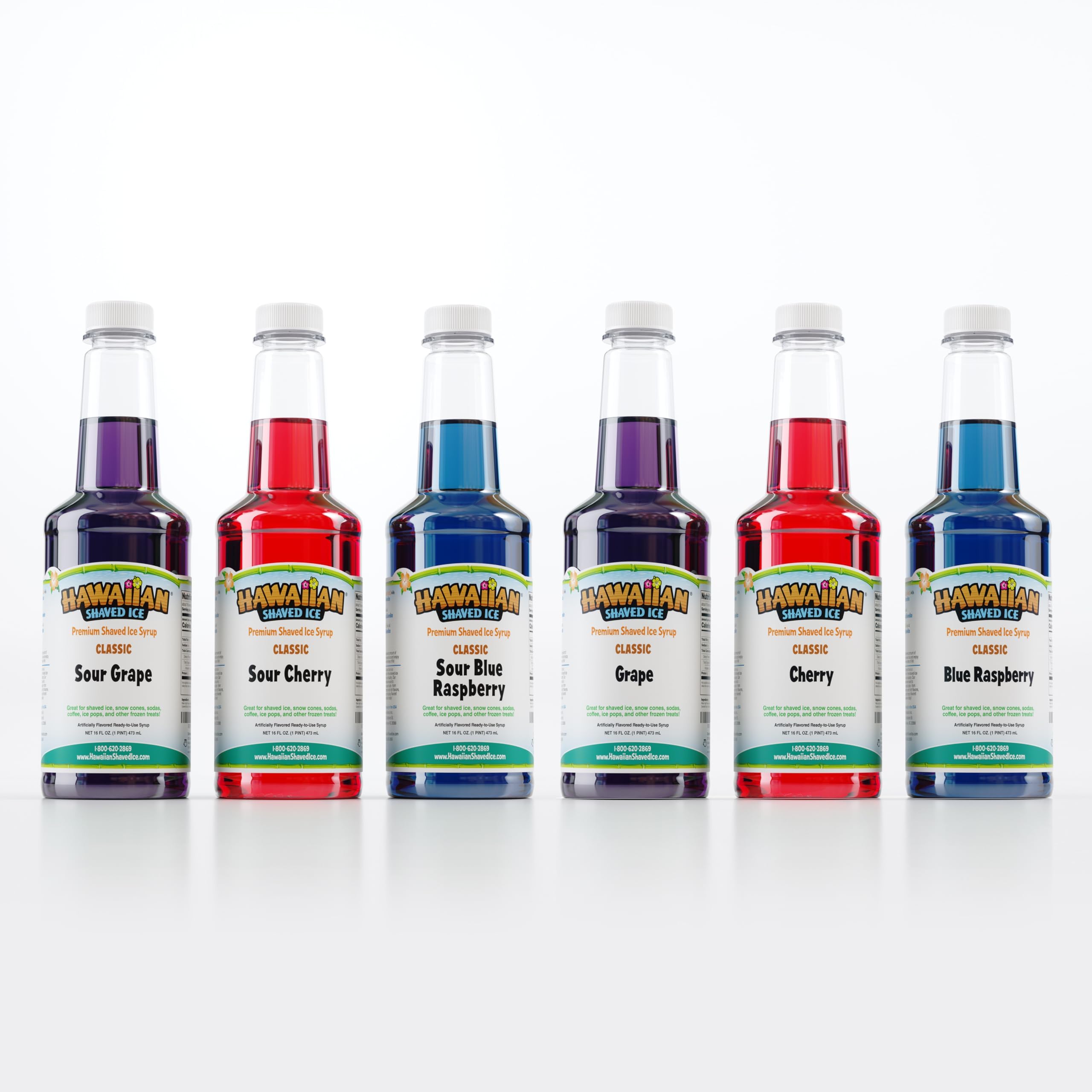Amazon.com: Hawaiian Shaved Ice Syrup Cherry, Grape, Blue Raspberry ...