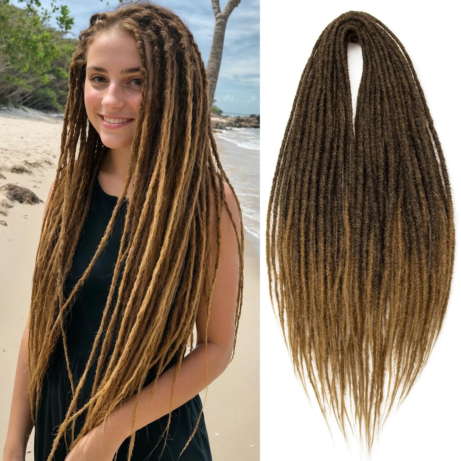 Amazon.com : BYKSVIOC Dreadlocks Extensions Dreads Locs Crochet Hair ...