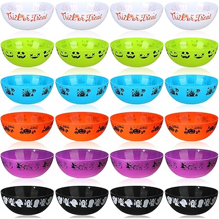 Amazon.com | Didaey 24 Pcs Halloween Candy Bowl Large Halloween Party ...